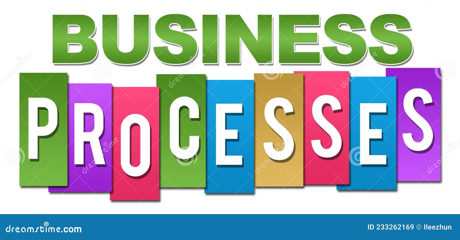 Business Processes Professional Colorful Stock Illustration ...