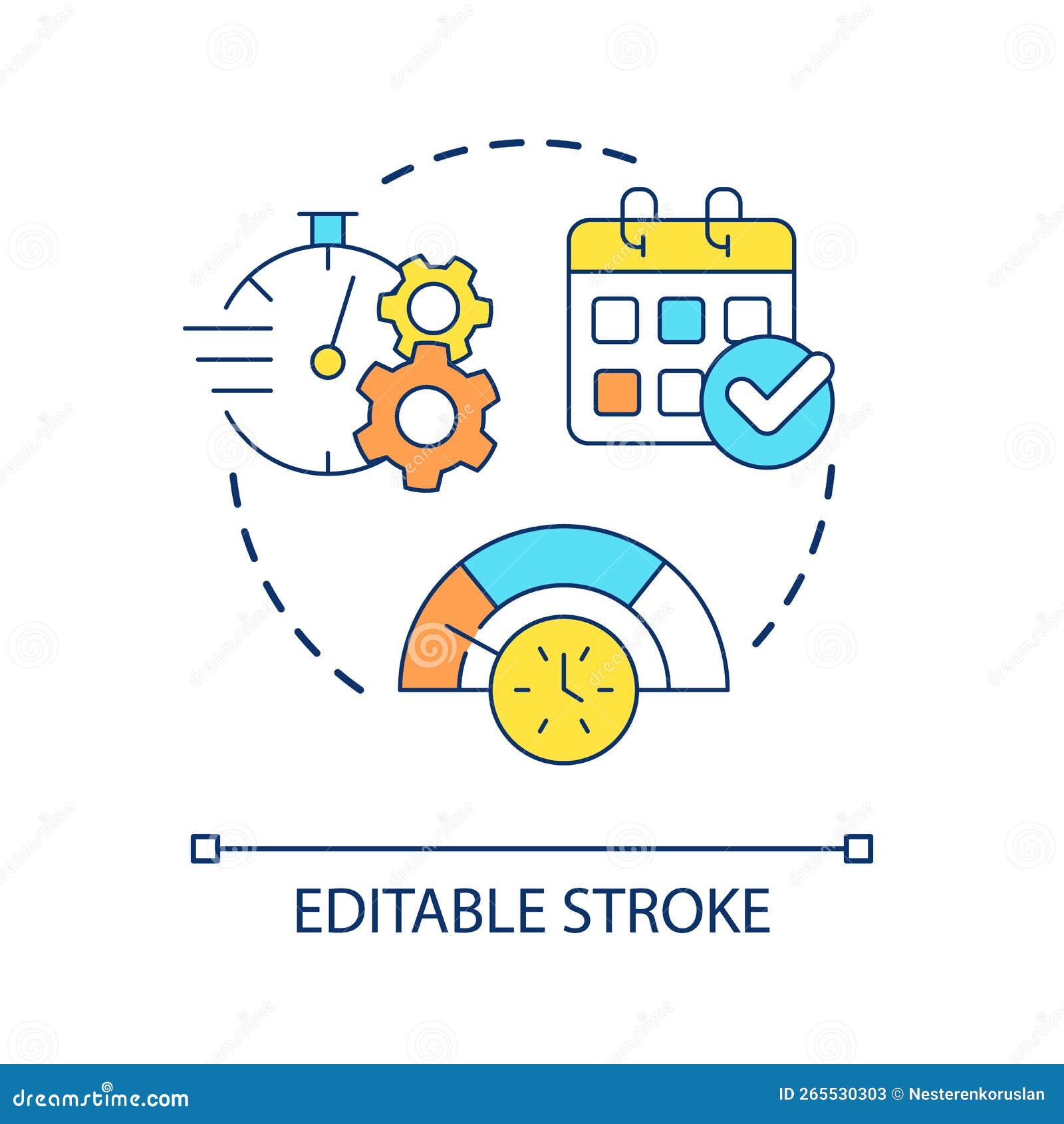Business Processes Scheduling Concept Icon Stock Vector - Illustration ...
