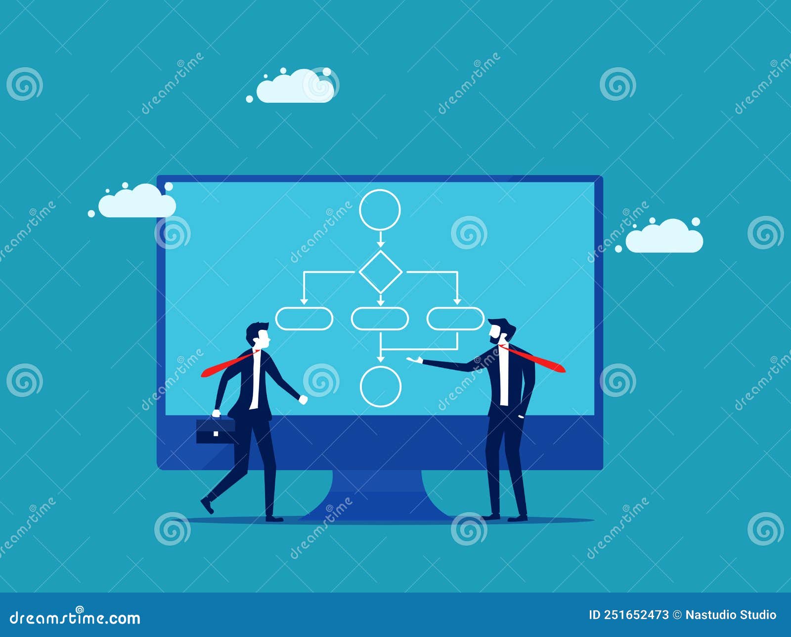 Business Processes and Workflows. Business People Planning Stock Vector ...