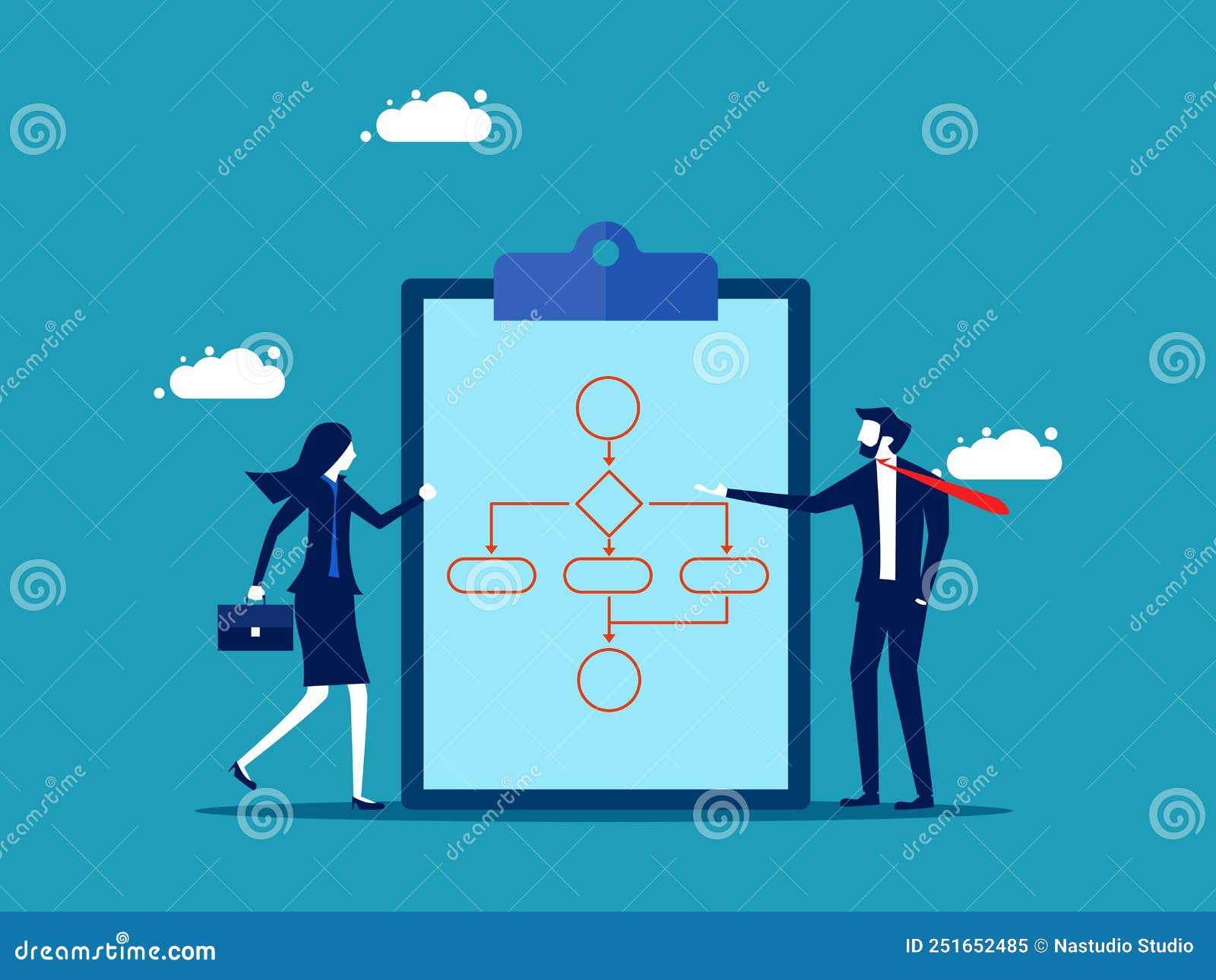 Business Processes and Workflows. Business People Planning Stock Vector ...