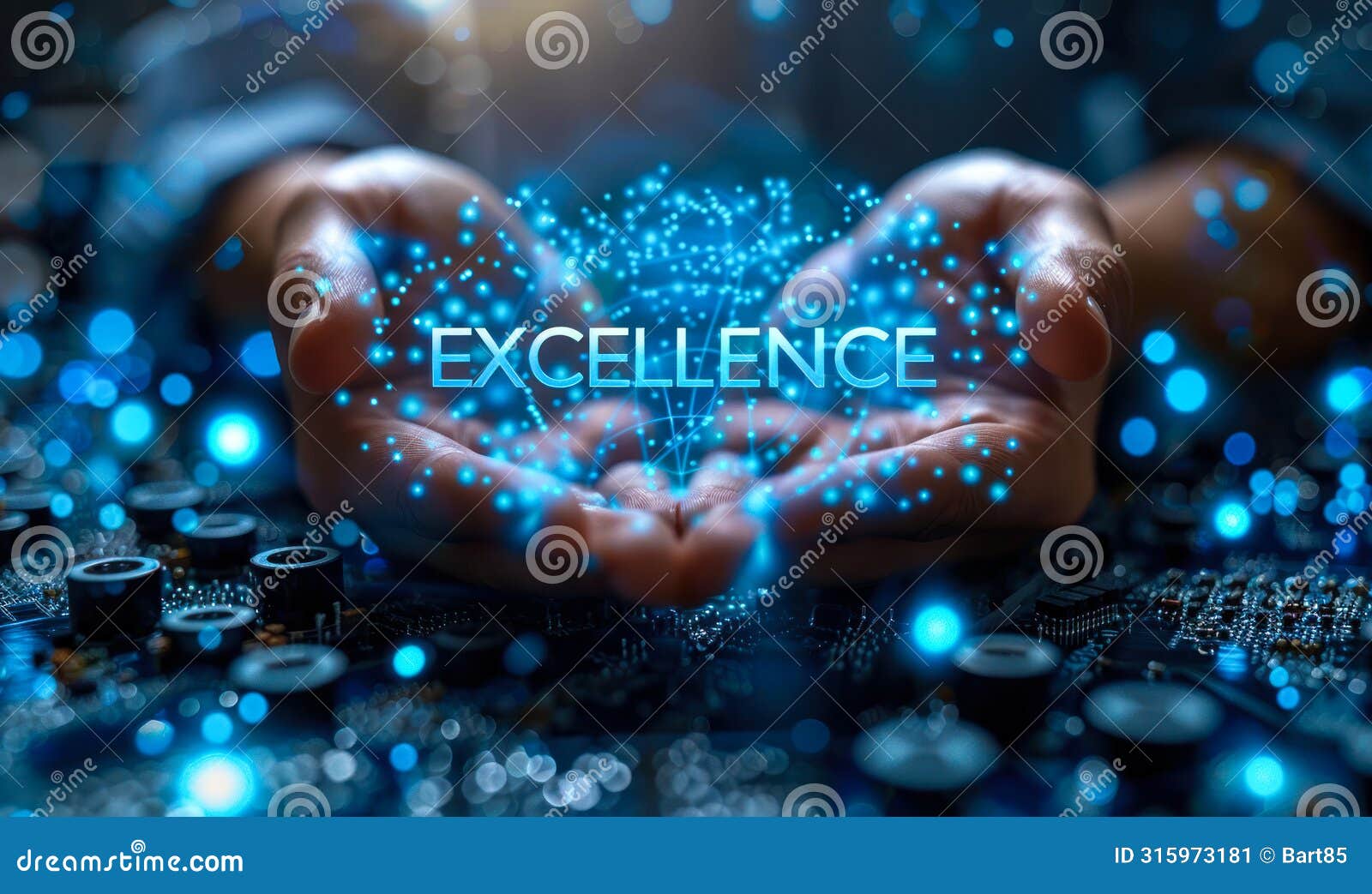 Business Professional Engages with Virtual Excellence Framework ...