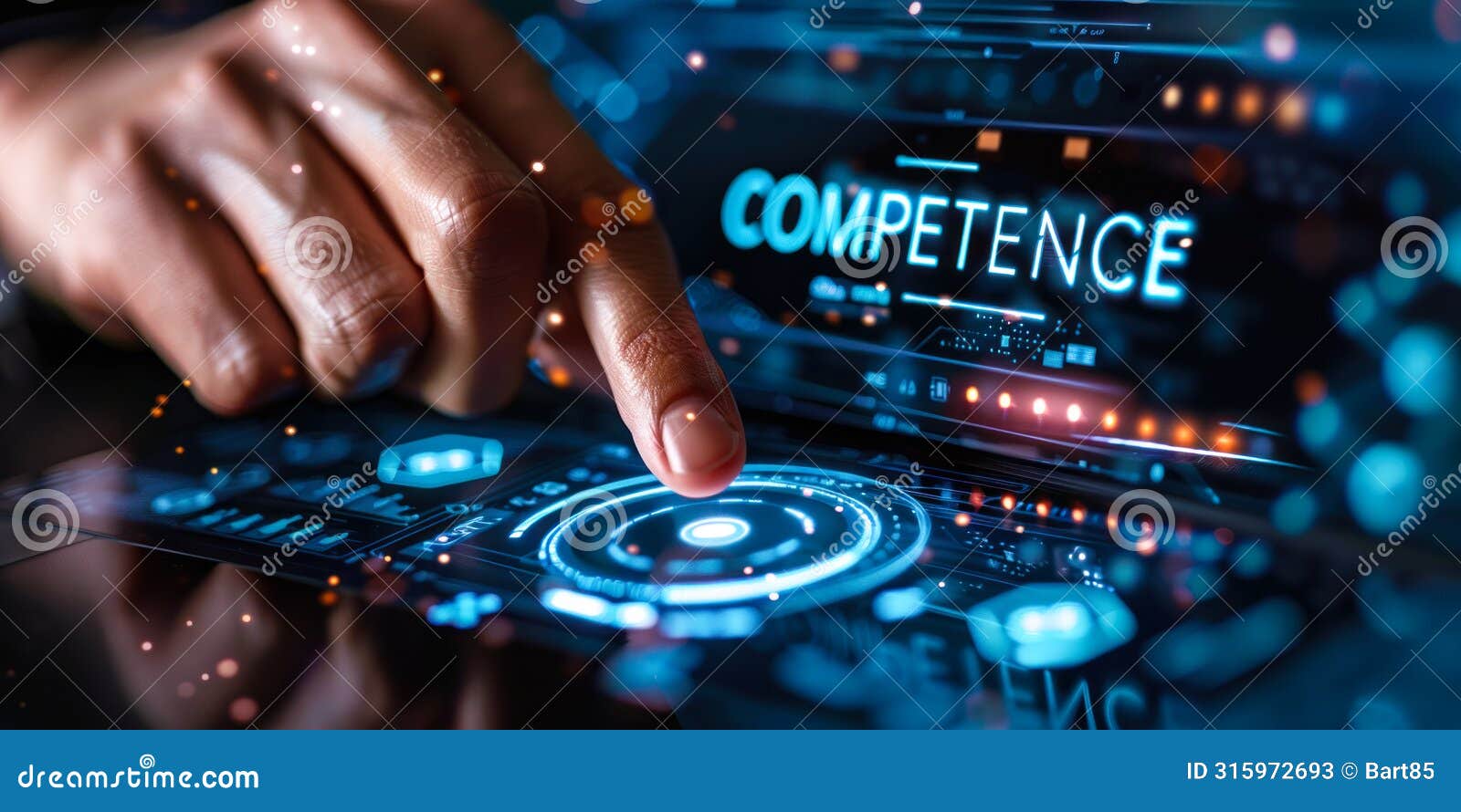 Business Professional Engaging with a Competence Framework on a Virtual ...