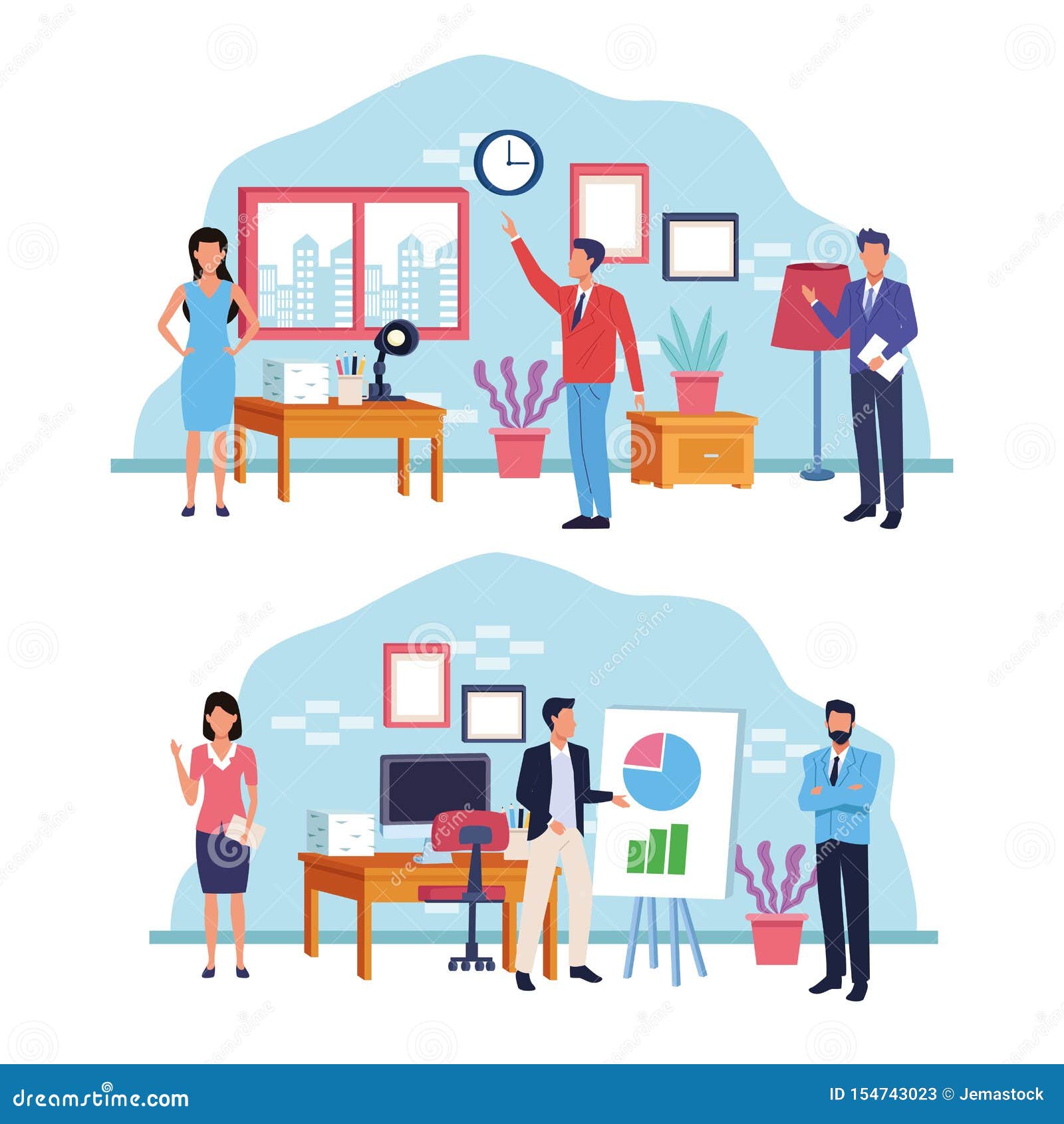 Business Professional Executive Work Cartoon Stock Vector ...