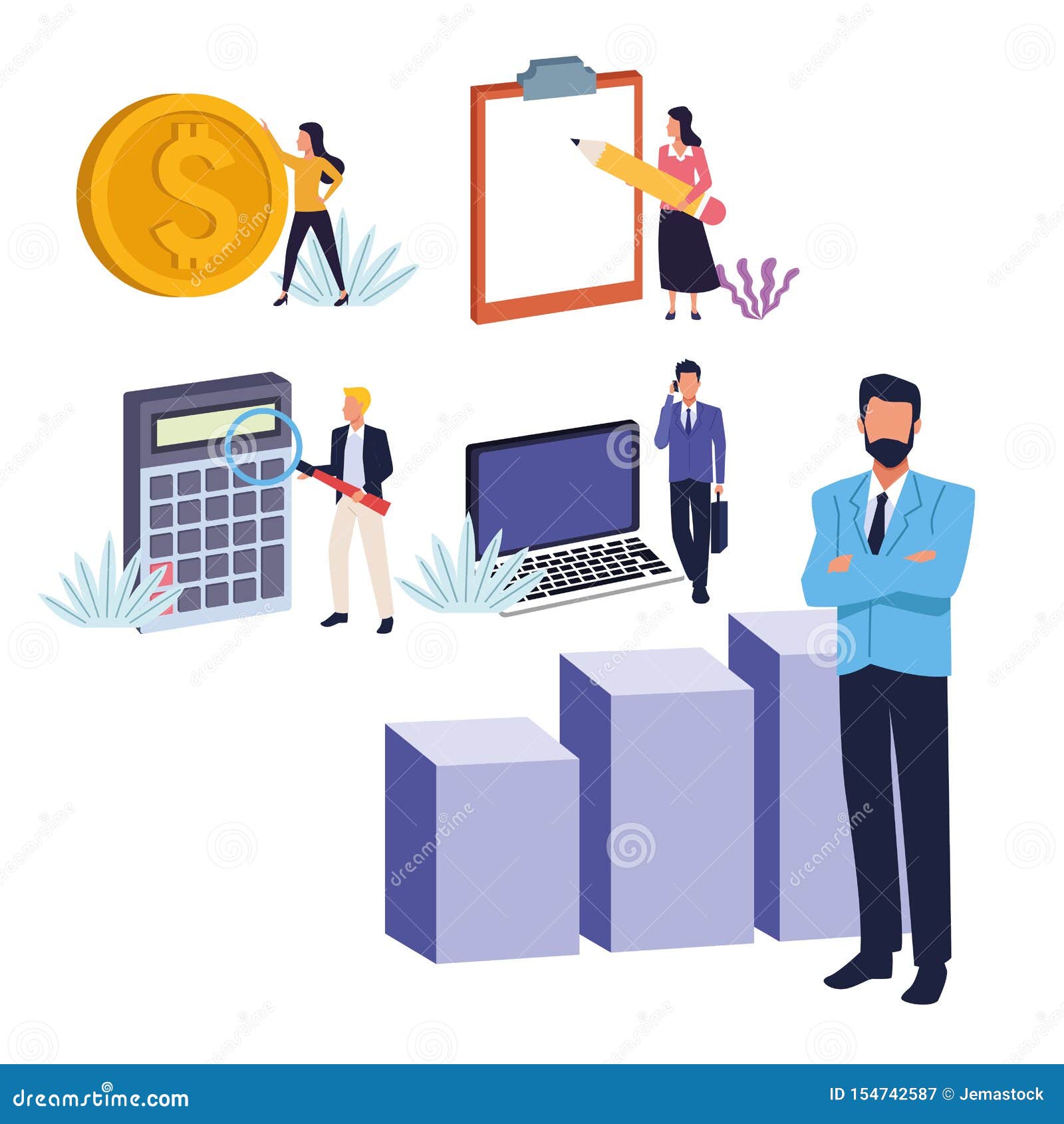 Business Professional Executive Work Cartoon Stock Vector ...