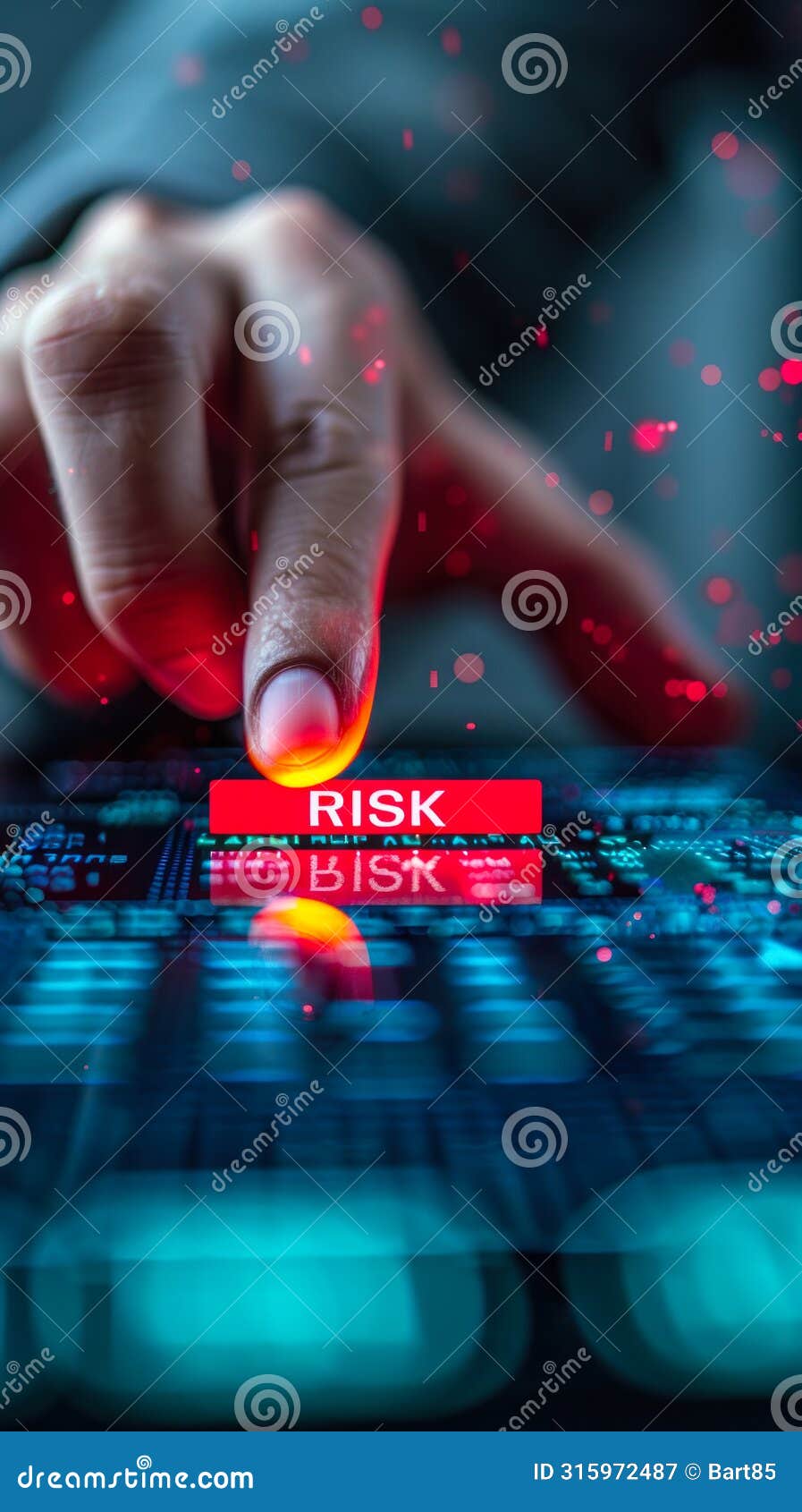 Business Professional Interacting with a Digital Risk Assessment Tool ...