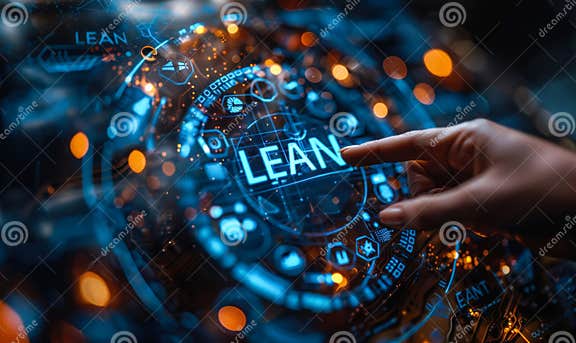 Business Professional Presenting Concept of Lean Methodology Focused on Maximizing Efficiency by ...