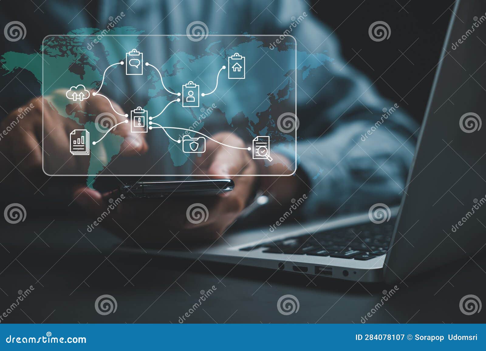 Business Professional Taking Charge of His Files and Documents through ...