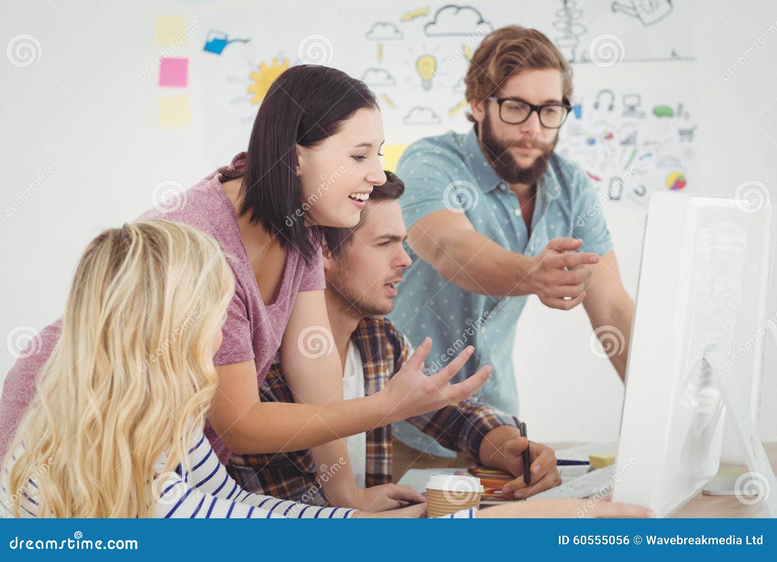 Business Professionals Looking at Computer Stock Photo - Image of ...