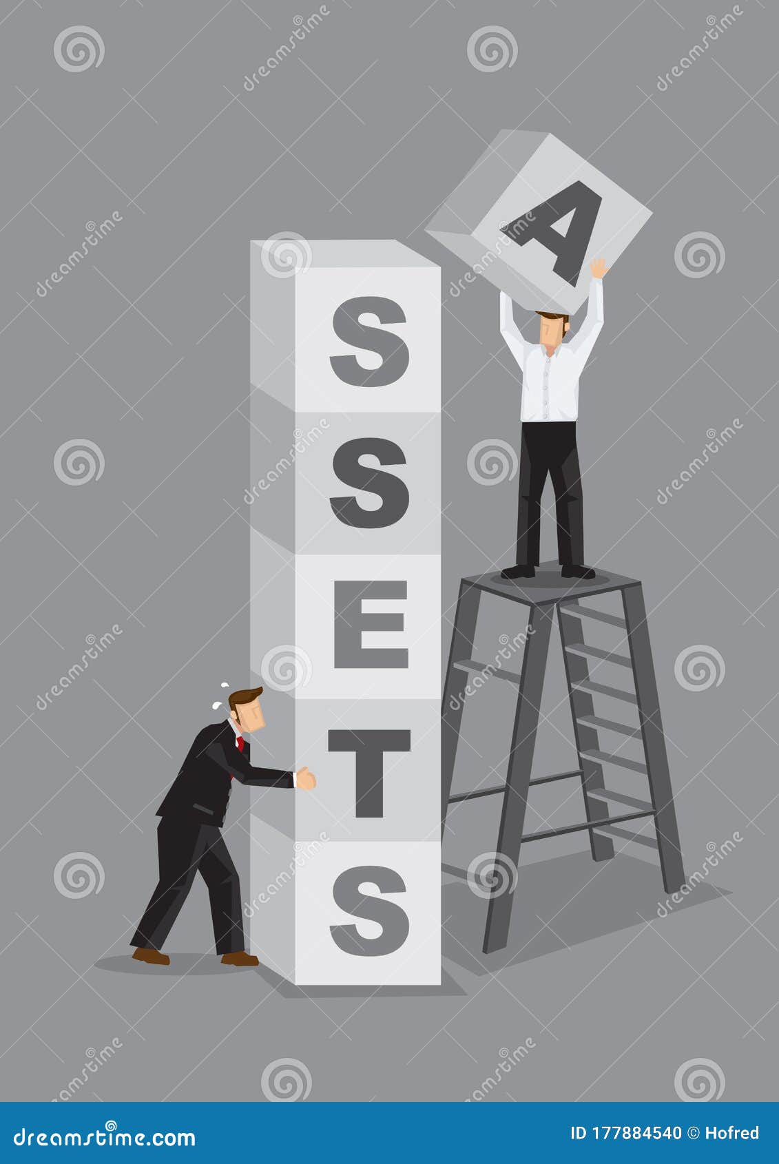 Asset Management Business Cartoon Vector Illustration Stock Vector ...