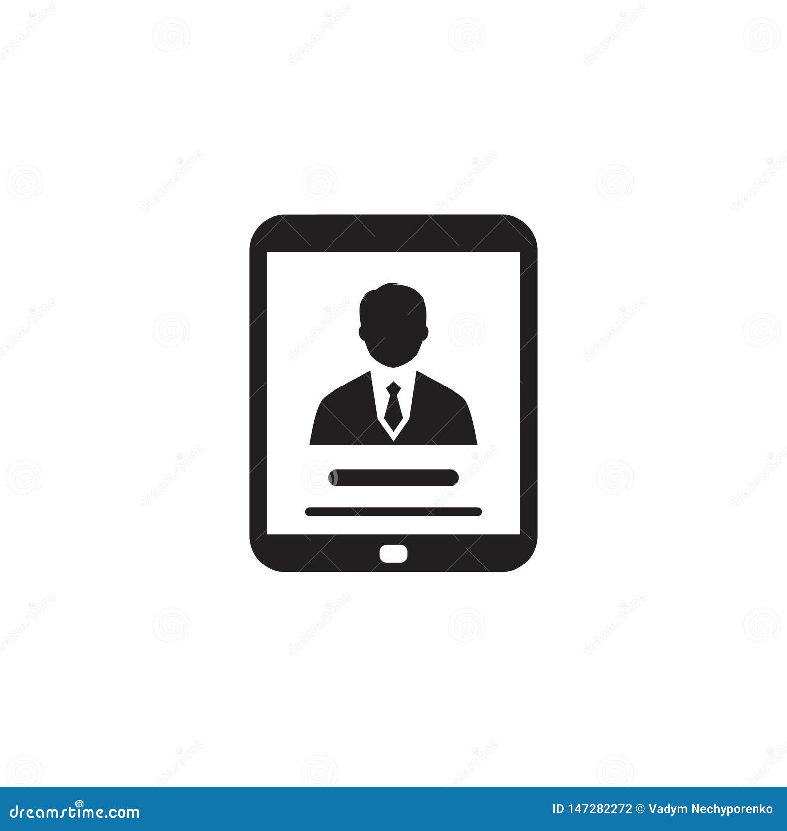 Business Profile Icon. Concept. Flat Design Stock Illustration ...