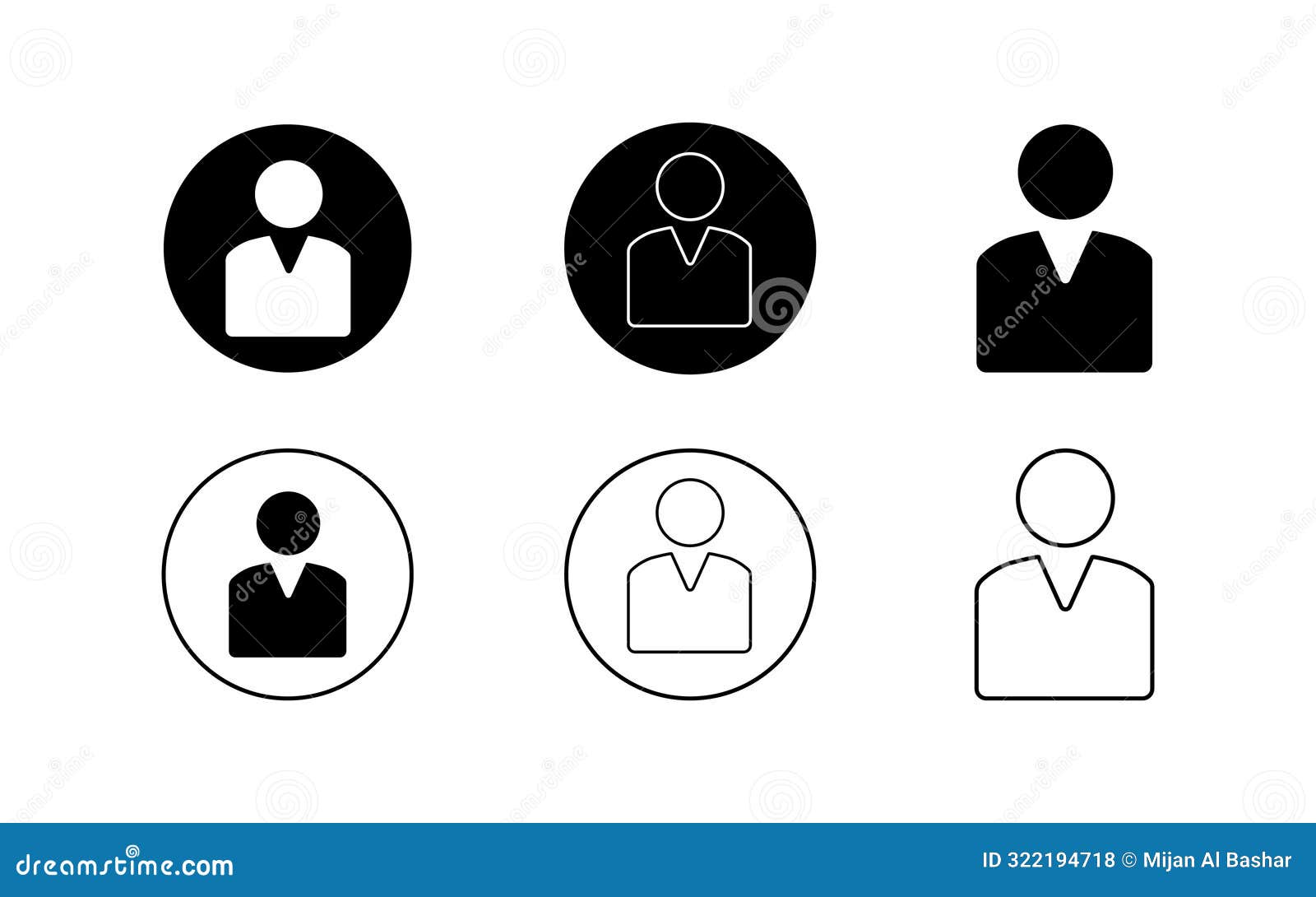 Business Profile Icon Vector Illustration Stock Vector - Illustration ...