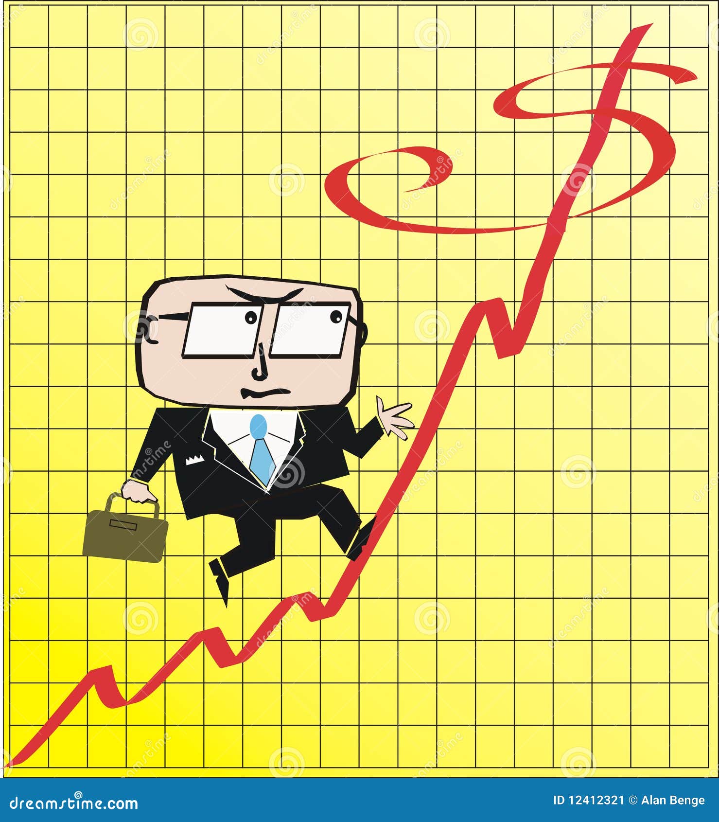 Business profit cartoon stock vector. Illustration of executive - 12412321