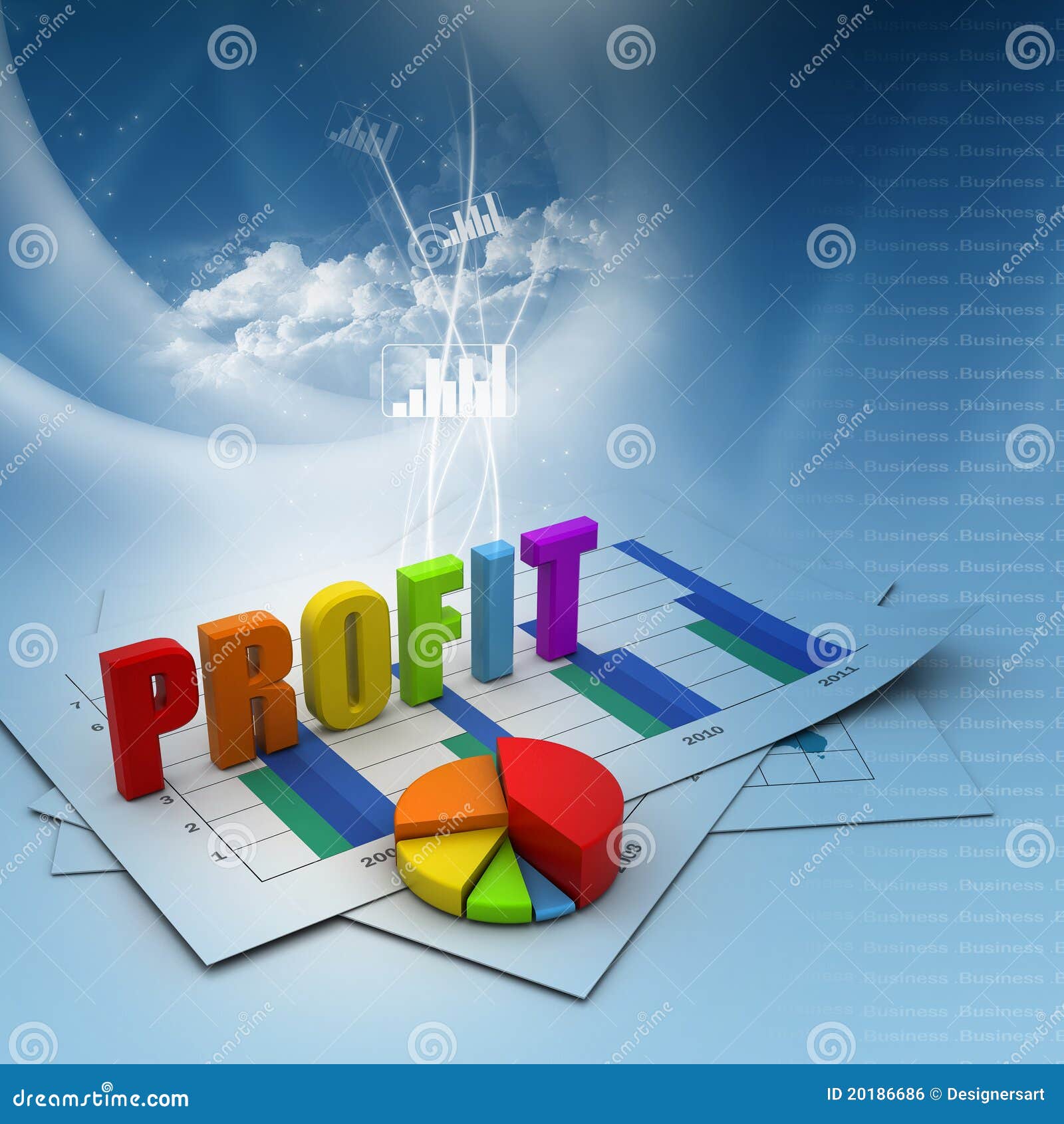 Business profit graph stock illustration. Illustration of height - 20186686