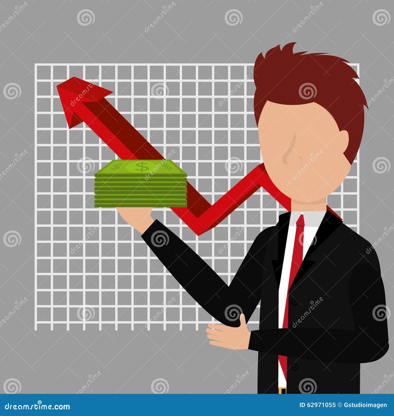 Business profits growth up stock vector. Illustration of profits - 62971055