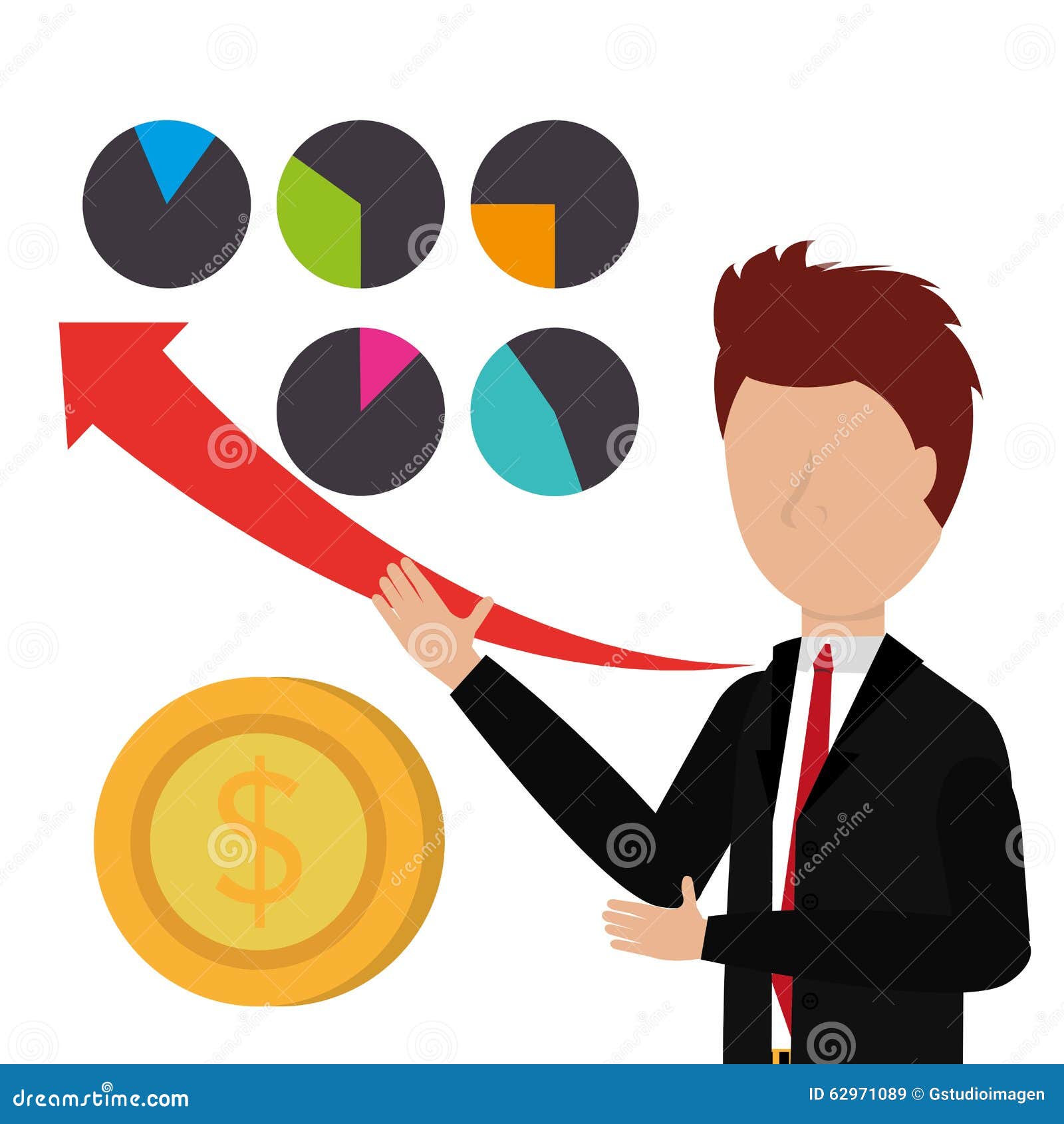 Business profits growth up stock vector. Illustration of currency ...