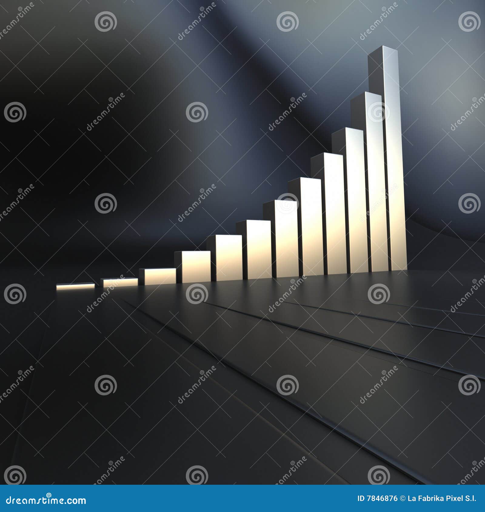 Business progress chart stock illustration. Illustration of three - 7846876