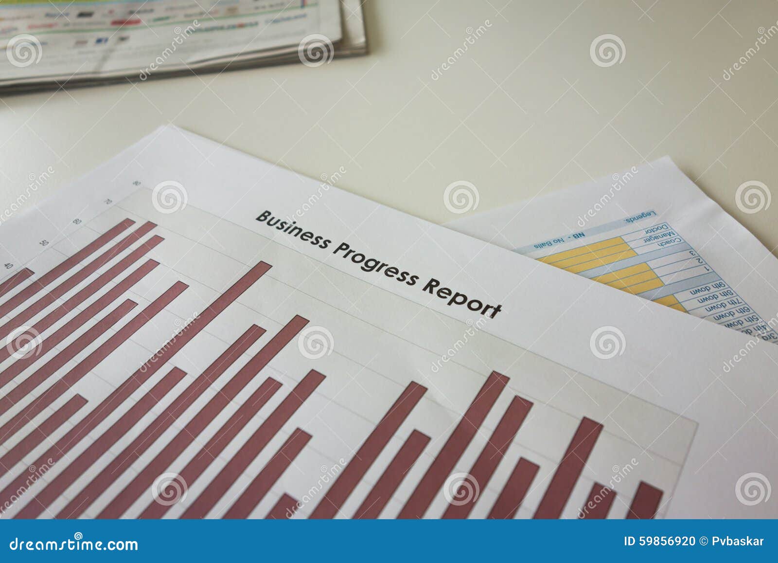 Business progress report stock photo. Image of report - 59856920