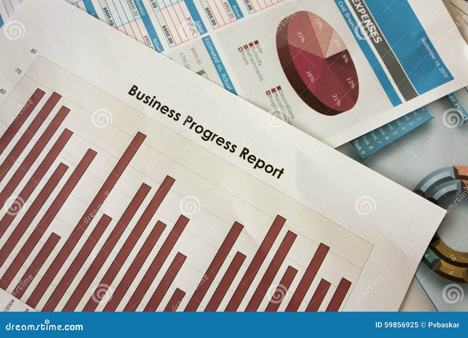 Business progress report stock image. Image of sales - 59856925