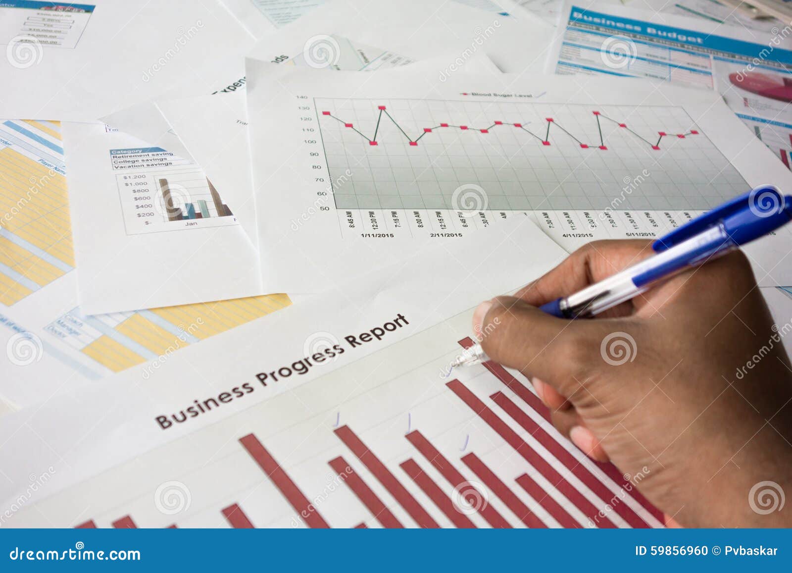 Business progress report stock photo. Image of paperwork - 59856960