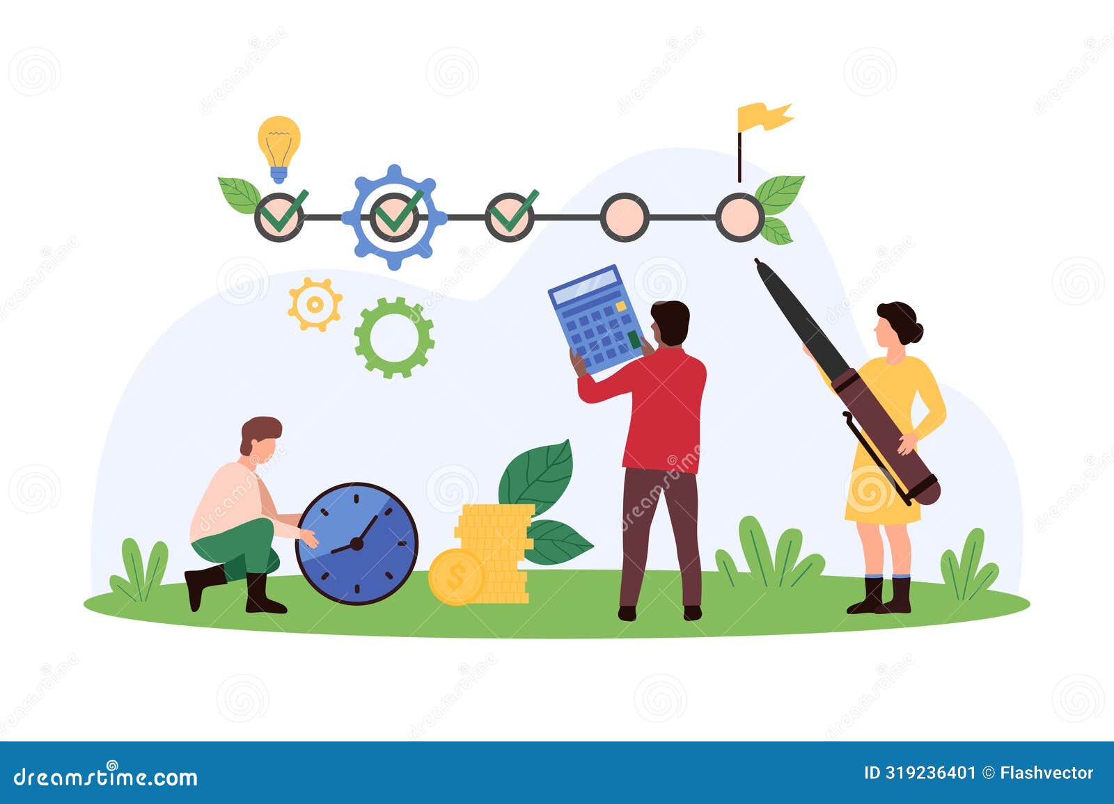 Business Project Change, Task Management with Timeline Tracker Chart of ...