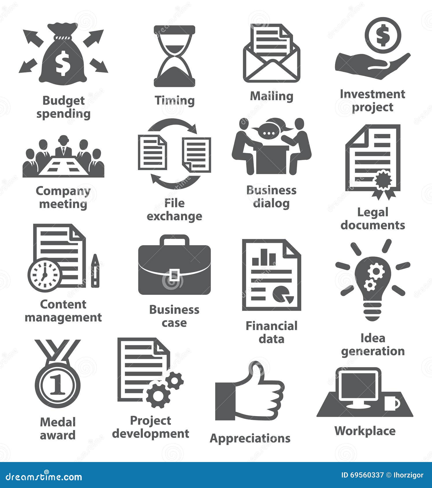 Business Project Planning Icons Stock Vector - Illustration of graphic ...
