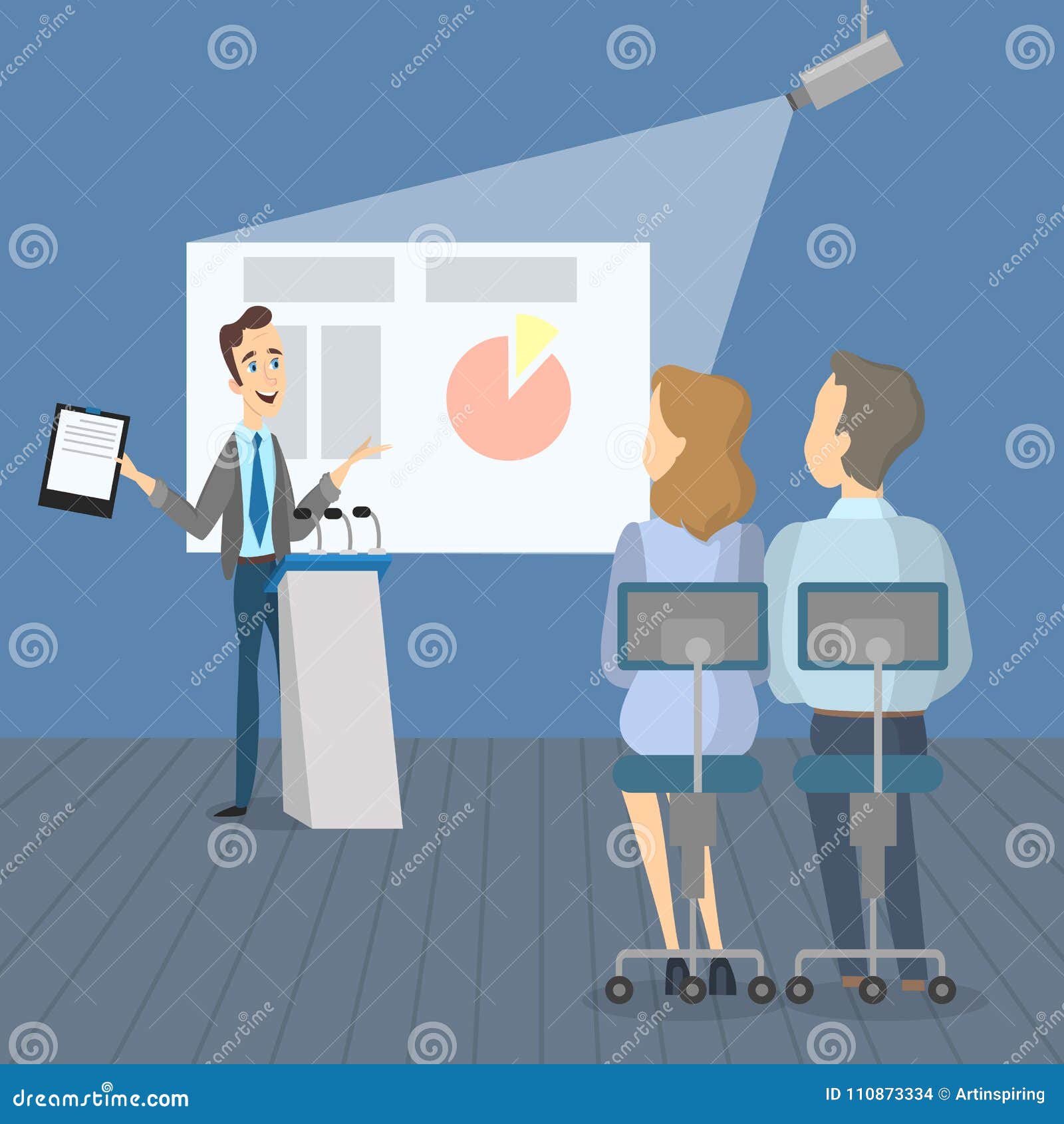 Business Project Presentation. Stock Vector - Illustration of ...