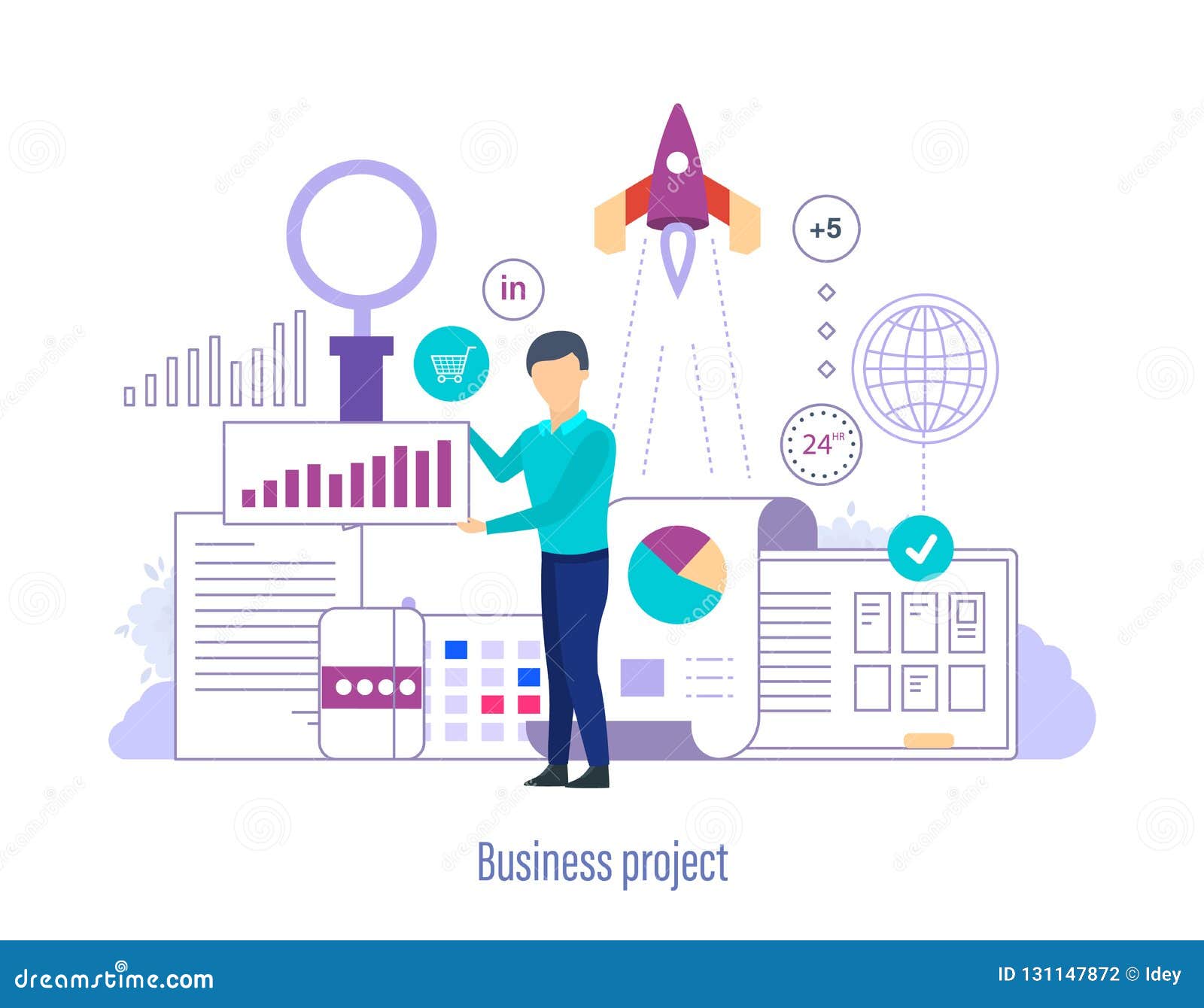 Business Project. Successful Startup, Workflow Control, Time and ...