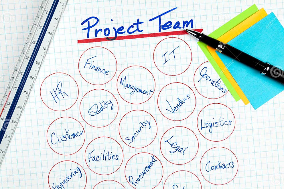 Business Project Team Diagram Stock Image - Image of graphical, grid ...