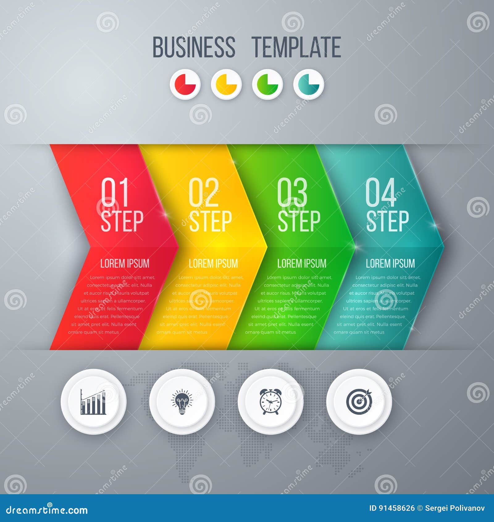 Business Project Template with Arrows Stock Vector - Illustration of ...