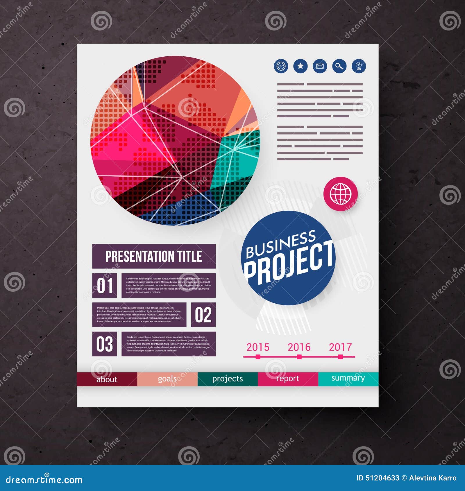 Business Project Template Vector Design Stock Vector - Illustration of ...