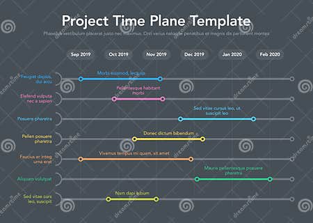 Business Project Time Plan Template with Project Tasks in Time ...
