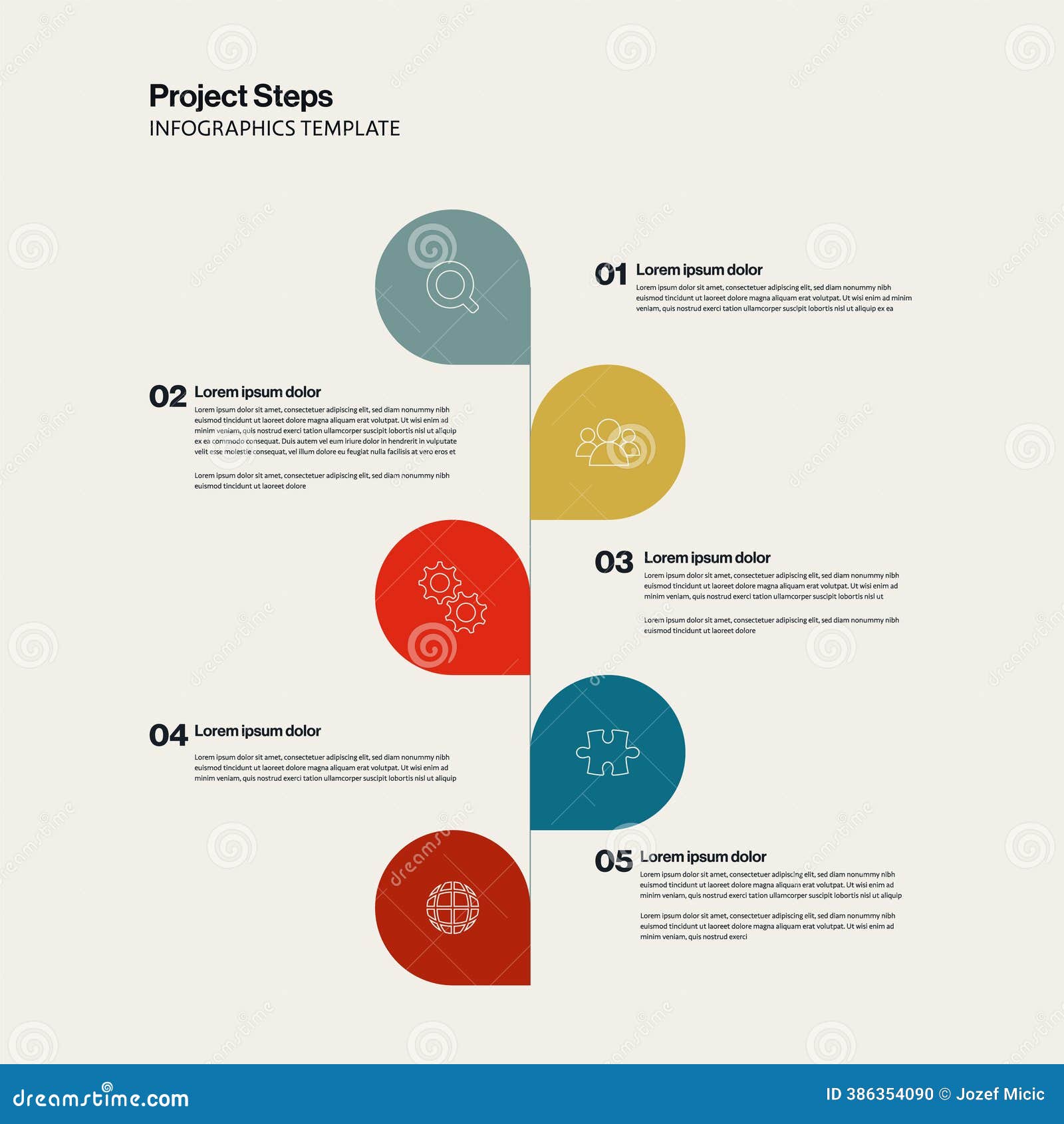 Project Timeline Gantt Graph Template With Overlay Blocks Vector ...