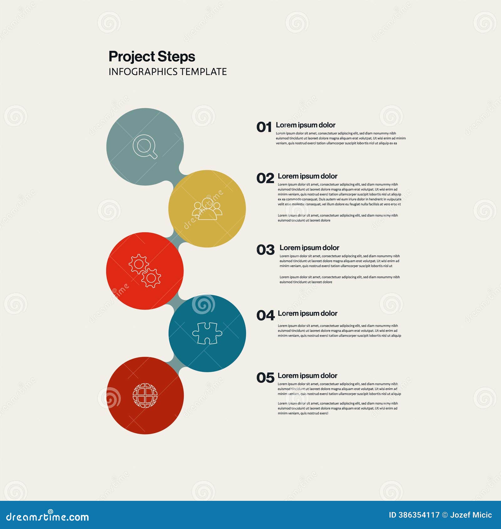 Project Timeline Gantt Graph Template With Overlay Blocks Vector Illustration | CartoonDealer ...