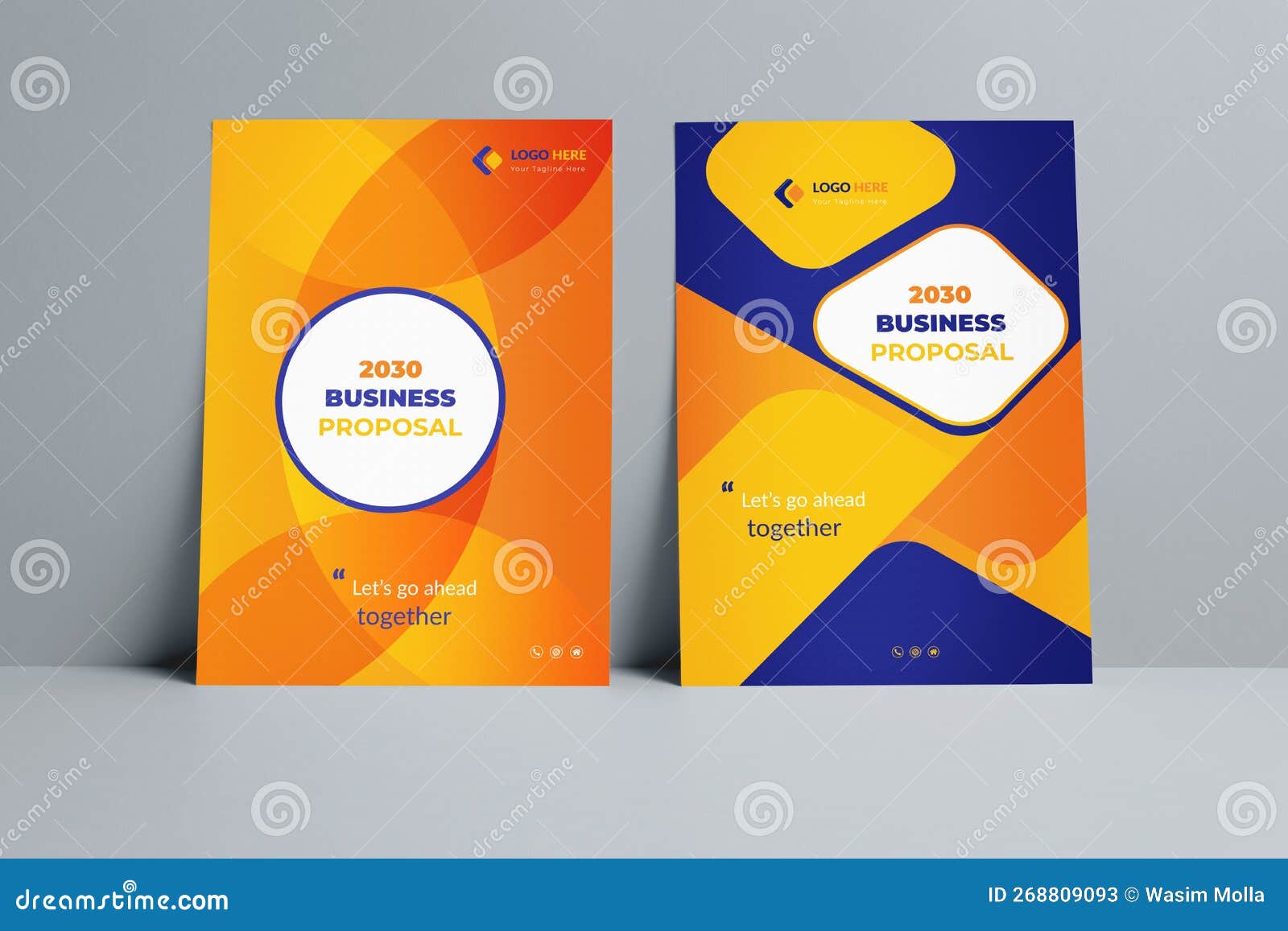 Business Proposal Cover Design Template Adept for Multipurpose Projects ...