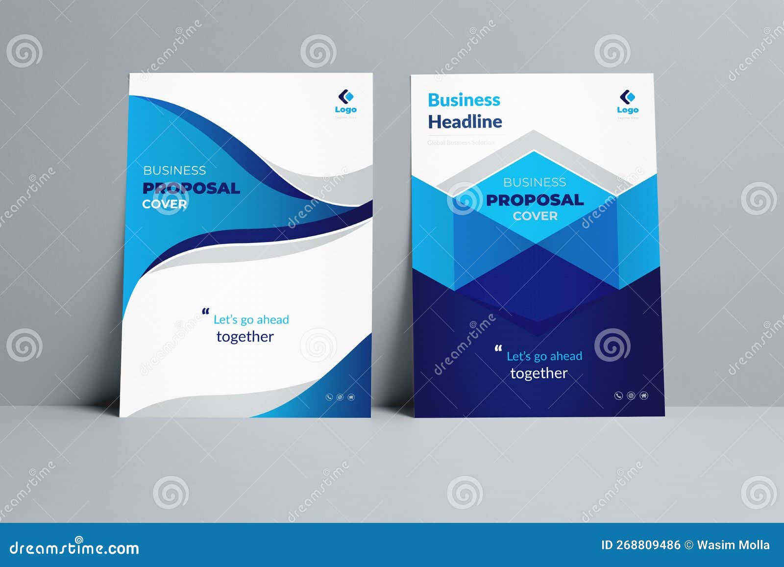 Business Proposal Cover Design Template Adept for Multipurpose Projects ...