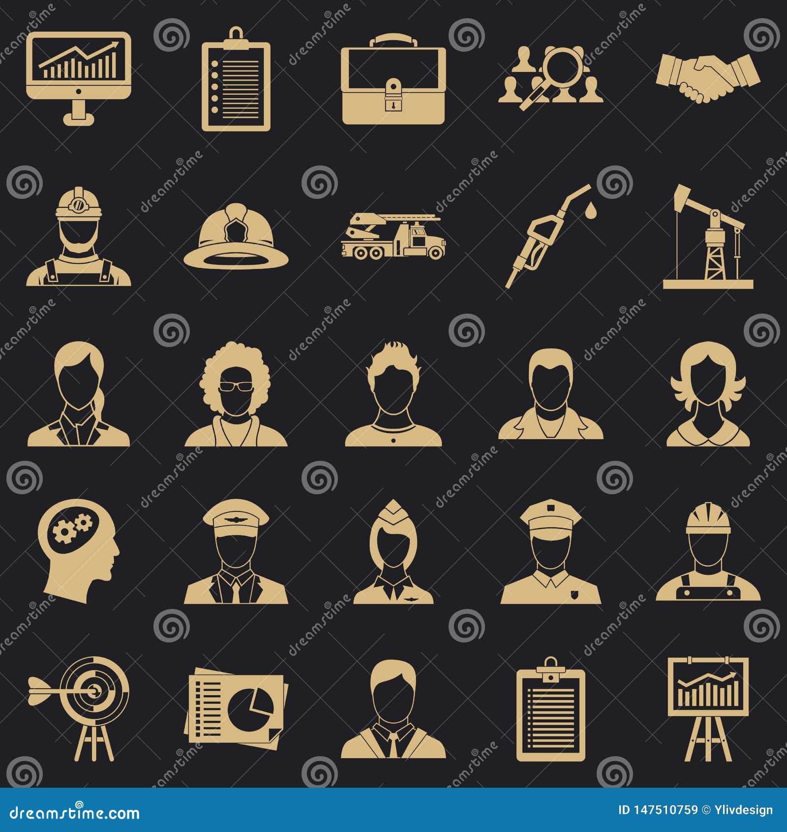 Business Proposal Icons Set, Simple Style Stock Vector - Illustration ...
