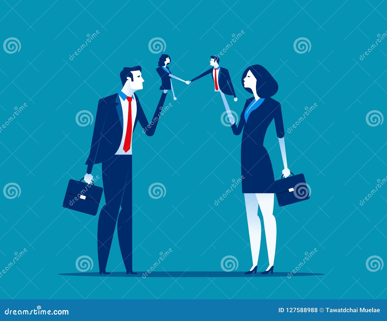 Business Puppet. Concept Business Vector Illustration Stock Vector ...