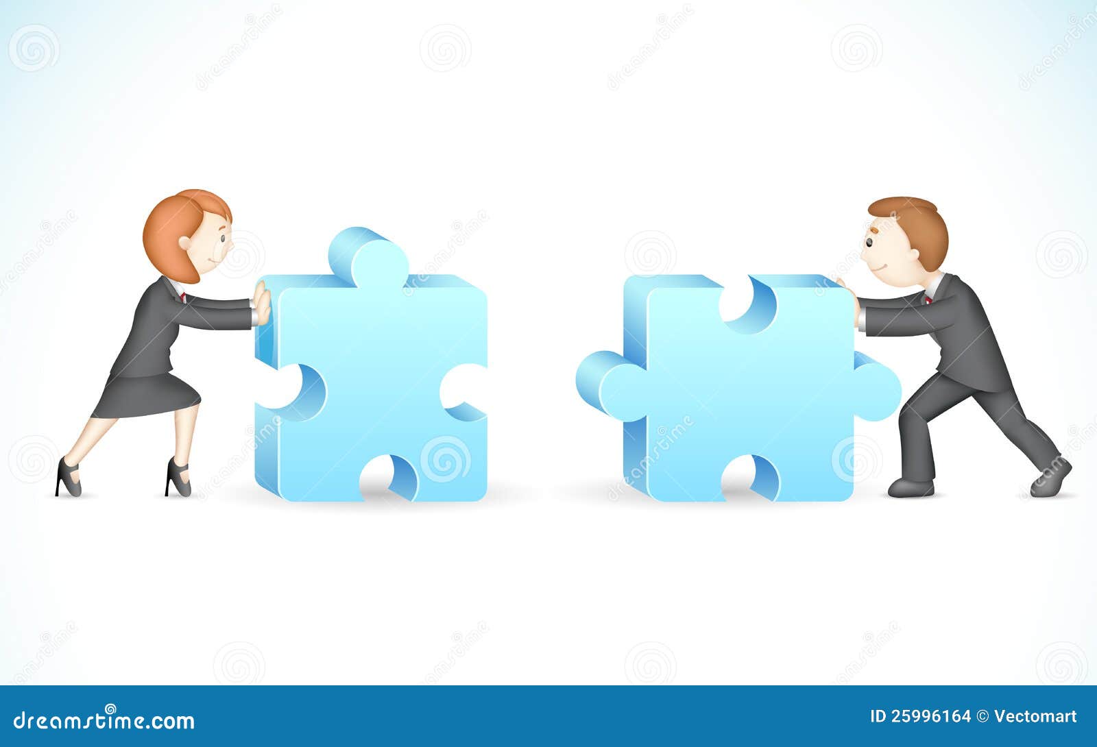 Business Puzzle stock vector. Illustration of graphic - 25996164