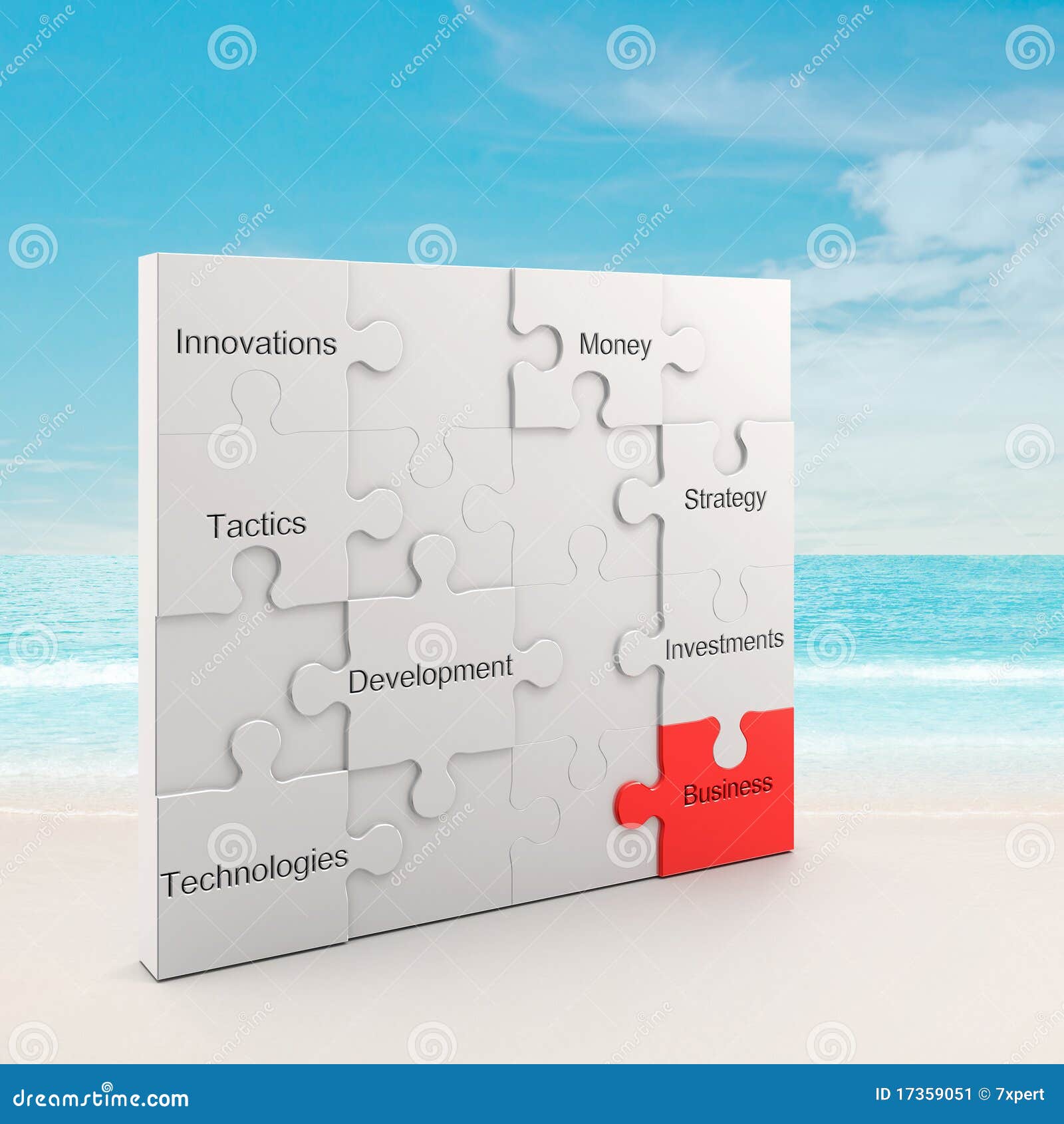 Business puzzle concept stock illustration. Illustration of clear ...