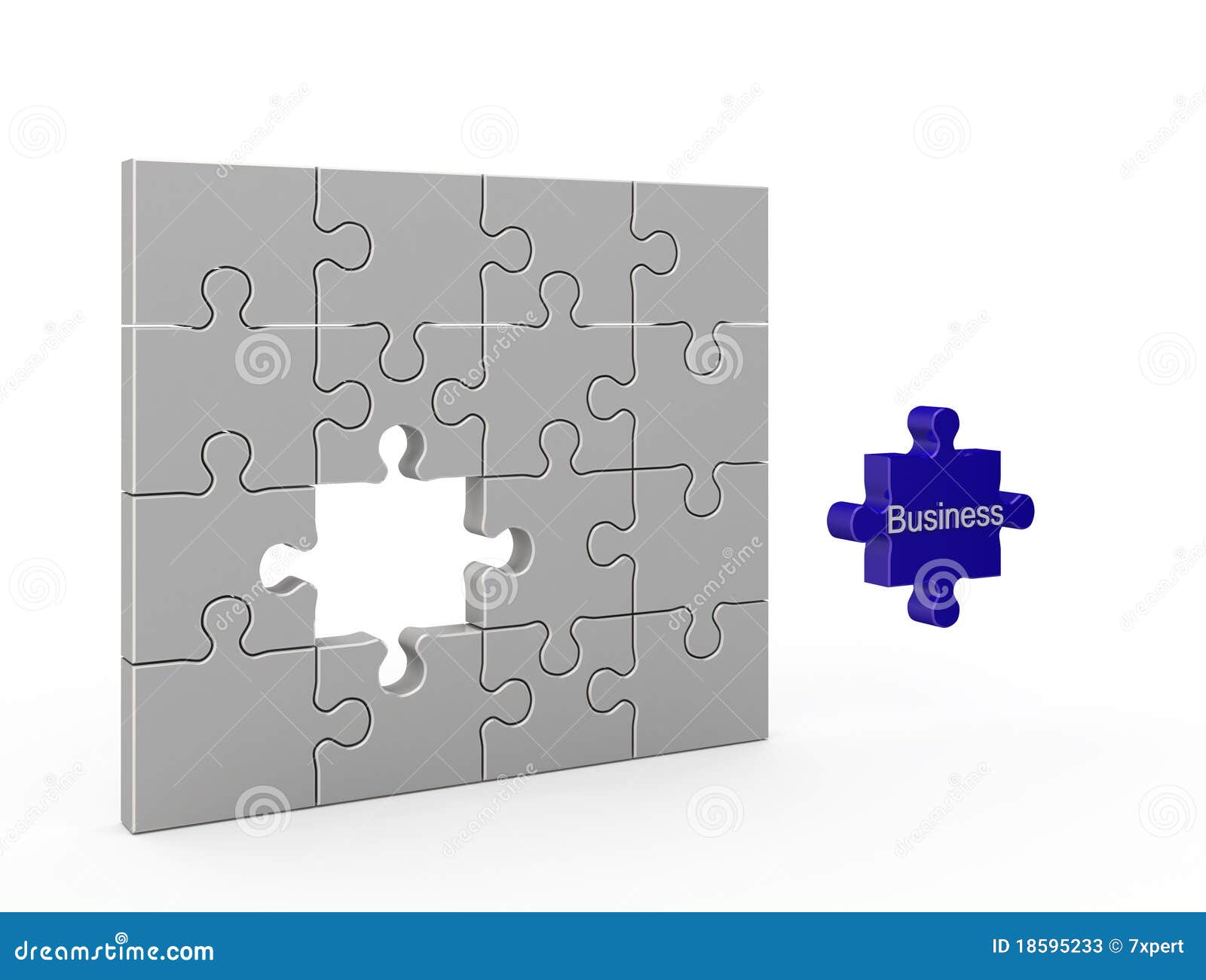 Business puzzle concept stock illustration. Illustration of attached ...