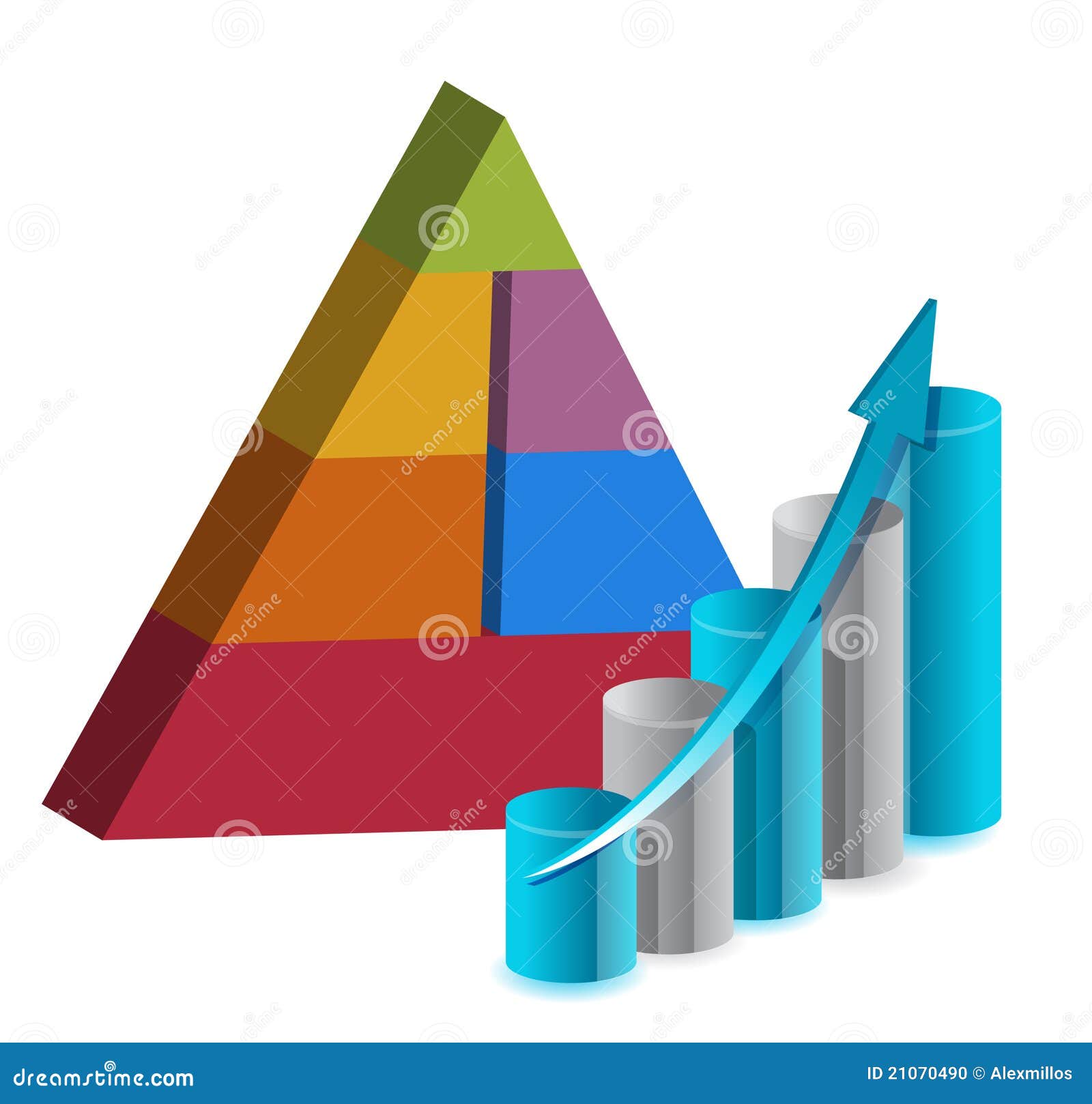 Business Pyramid Chart Illustration Stock Vector - Illustration of ...