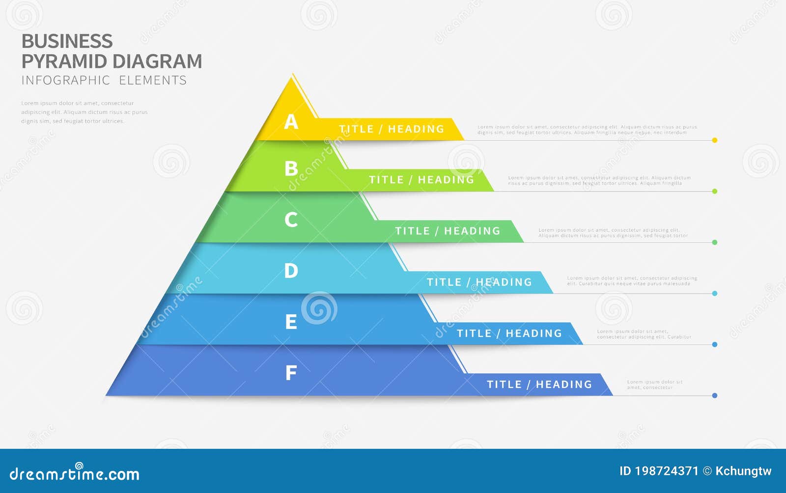 Business Pyramid For Infographic. 5 Levels. Marketing Concept. Pyramid ...