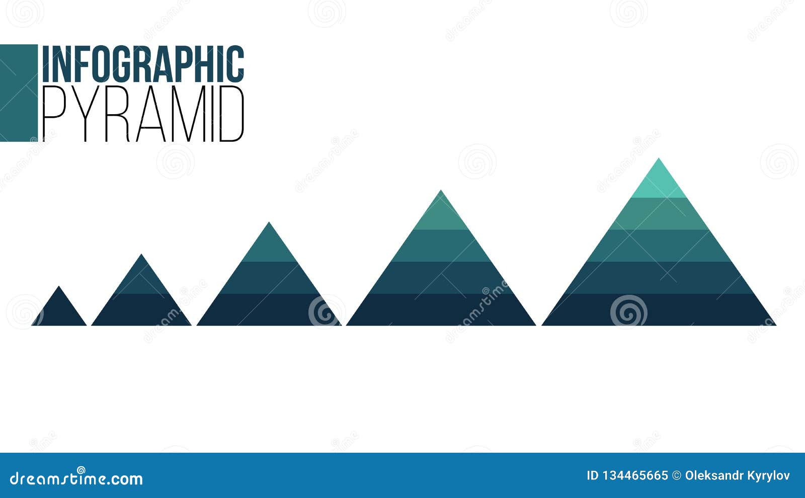 Business Pyramid Infographic Set. Pyramid Presentation with 5 Options ...