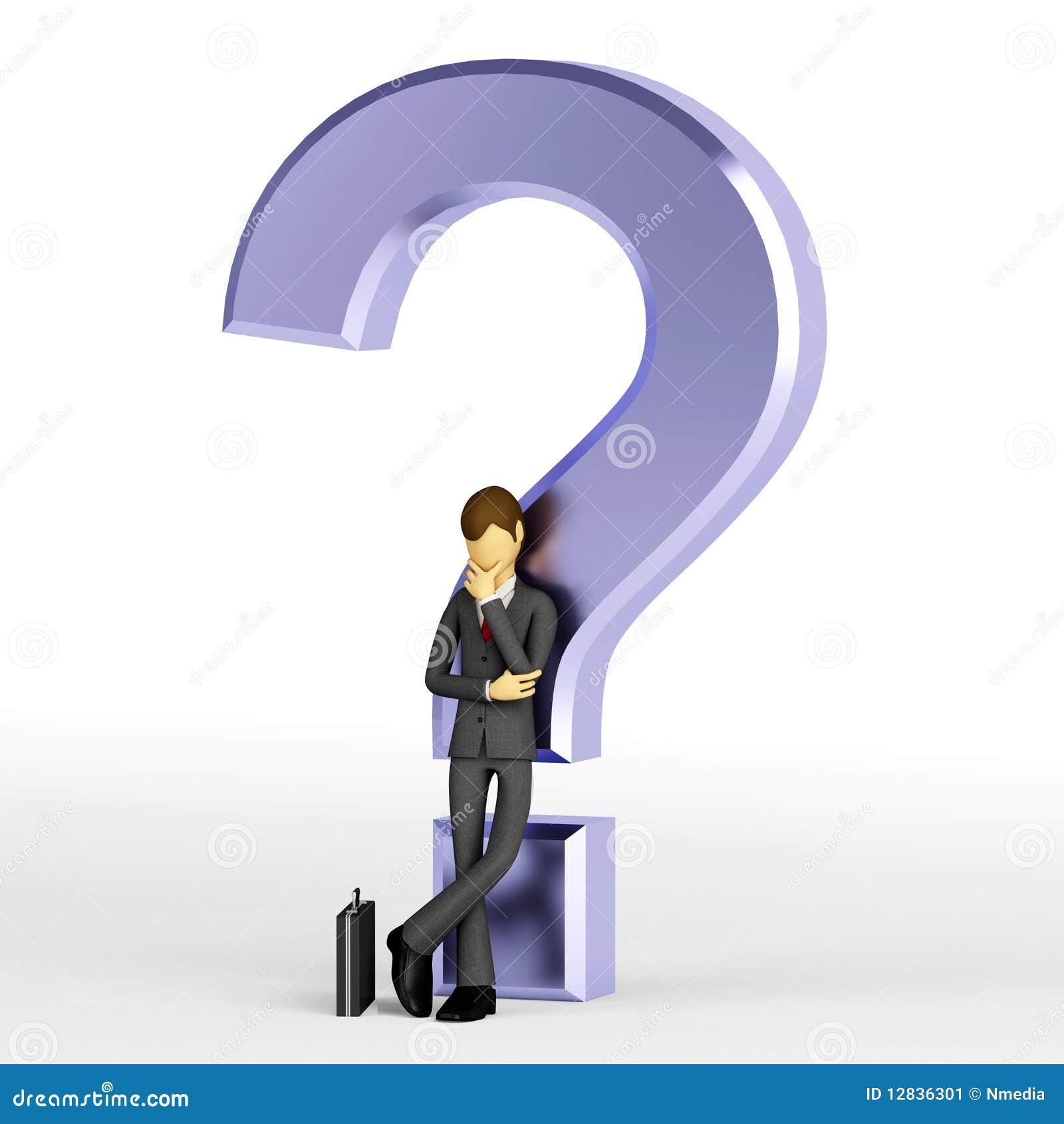 Business Question stock illustration. Illustration of character - 12836301