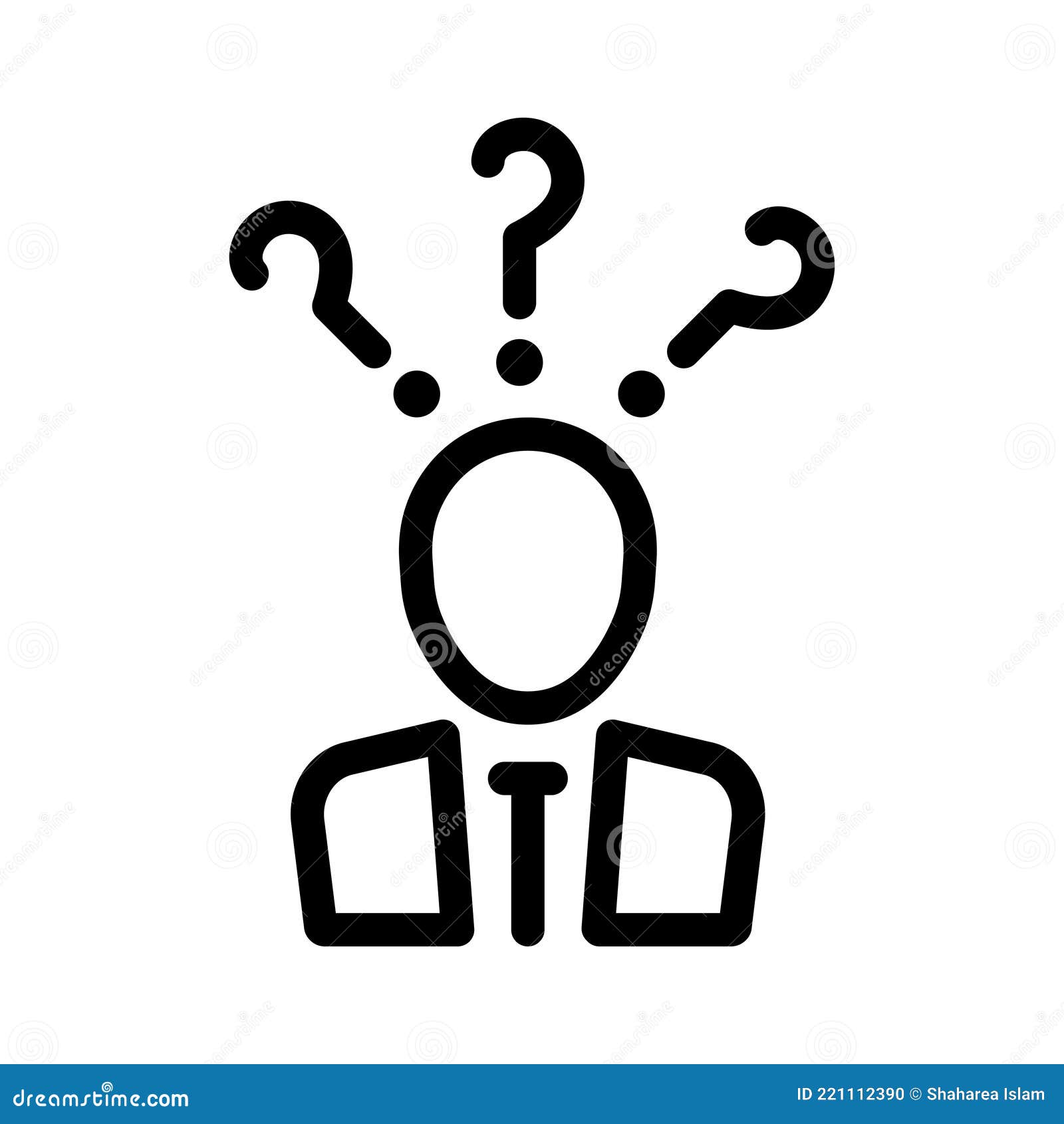 Business question icon stock vector. Illustration of beautiful - 221112390