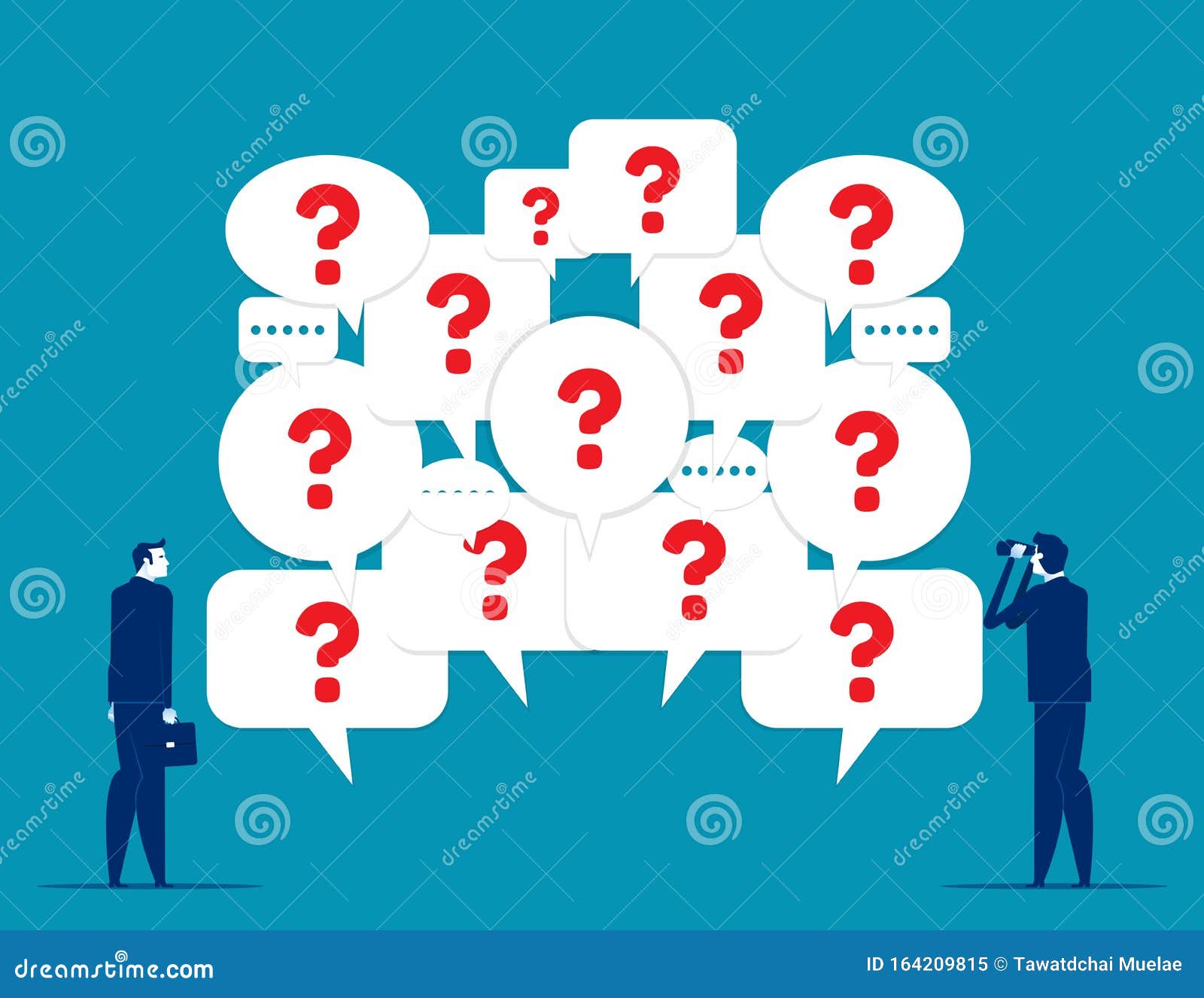 Business and Question Mark Speech Bubble. Concept Business Vector ...