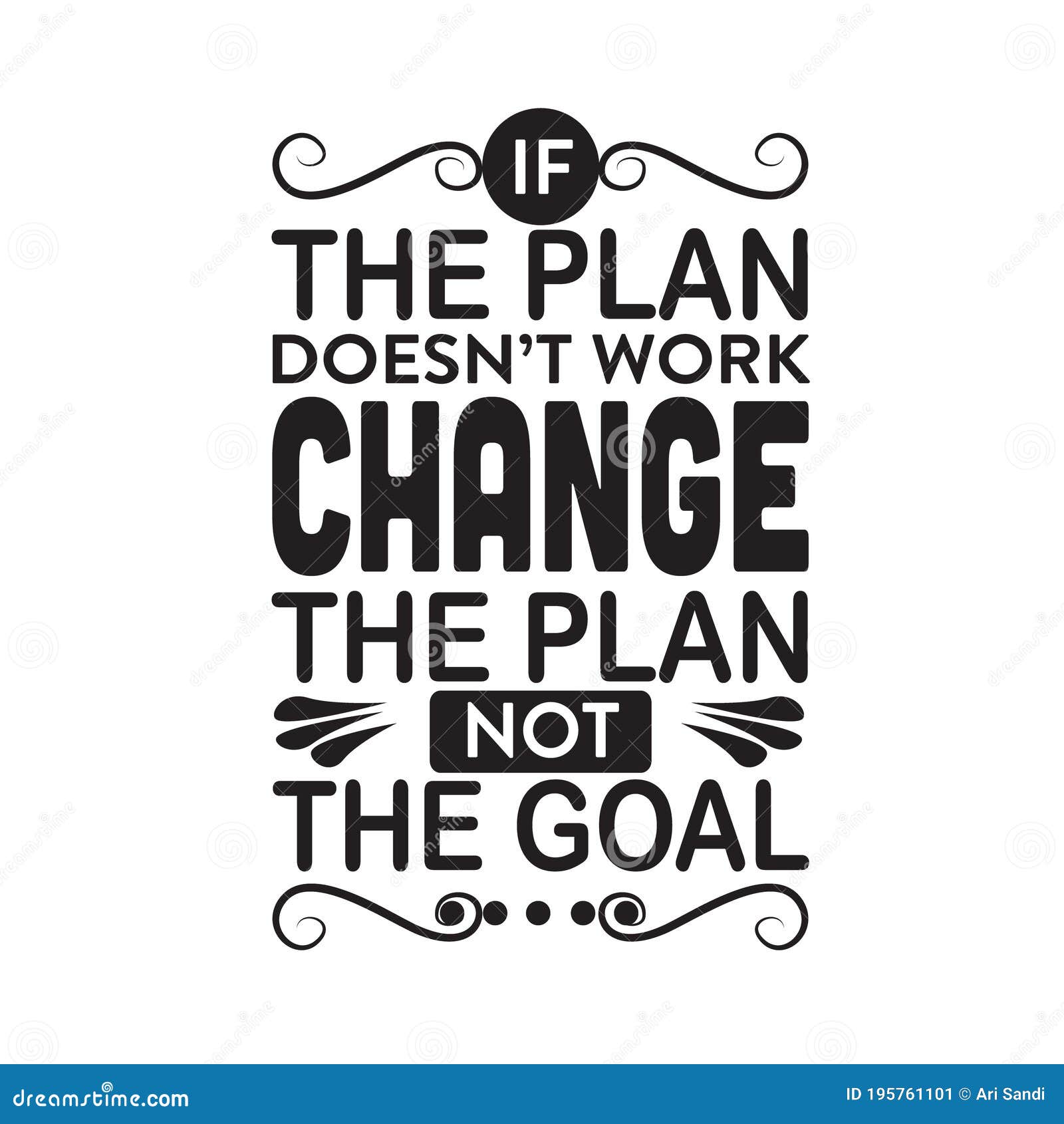 Business Quote Good for Poster. If the Plan Does Not Work. Stock Vector ...