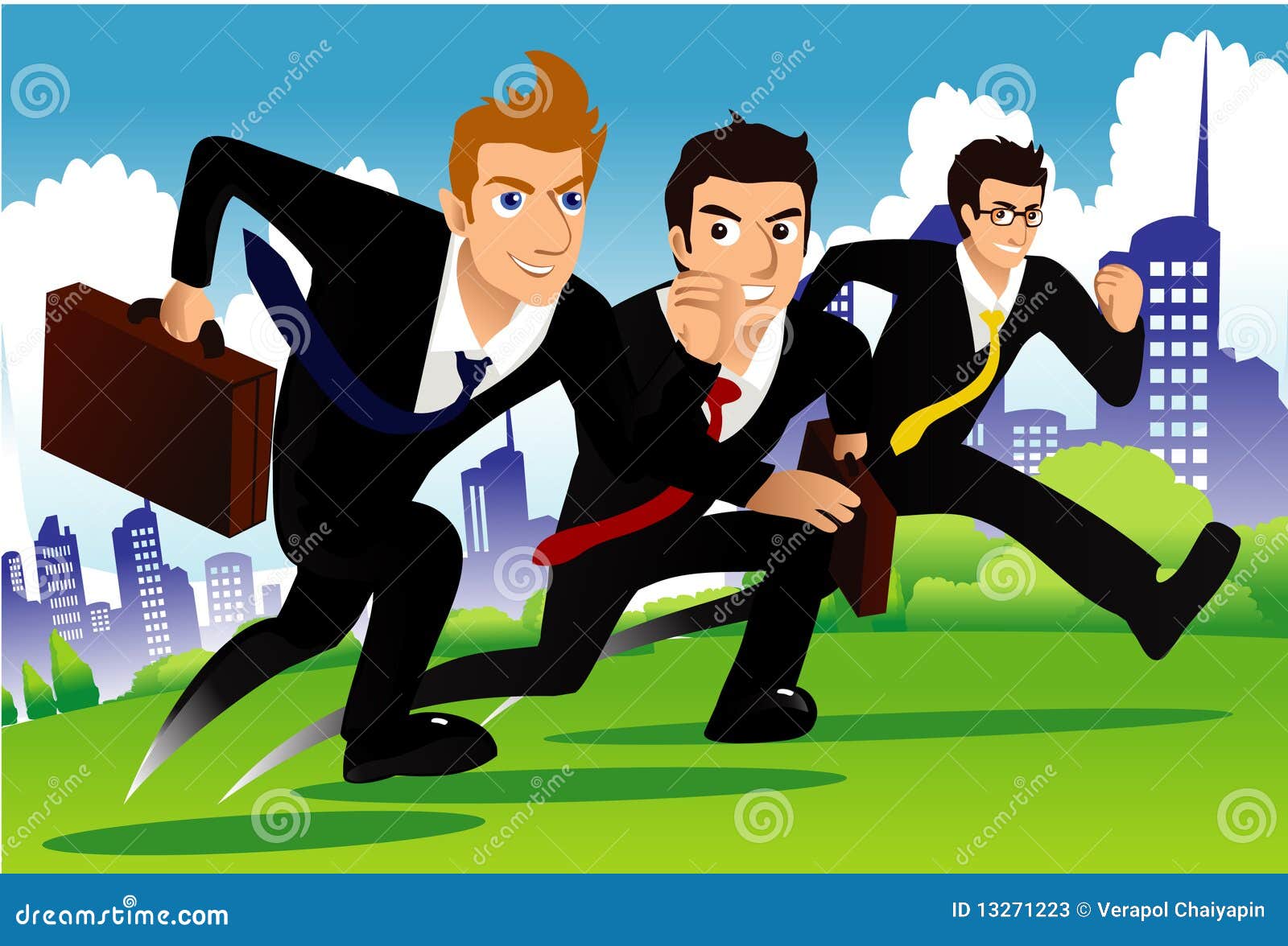 Business Race To the Finish Line Stock Illustration - Illustration of ...