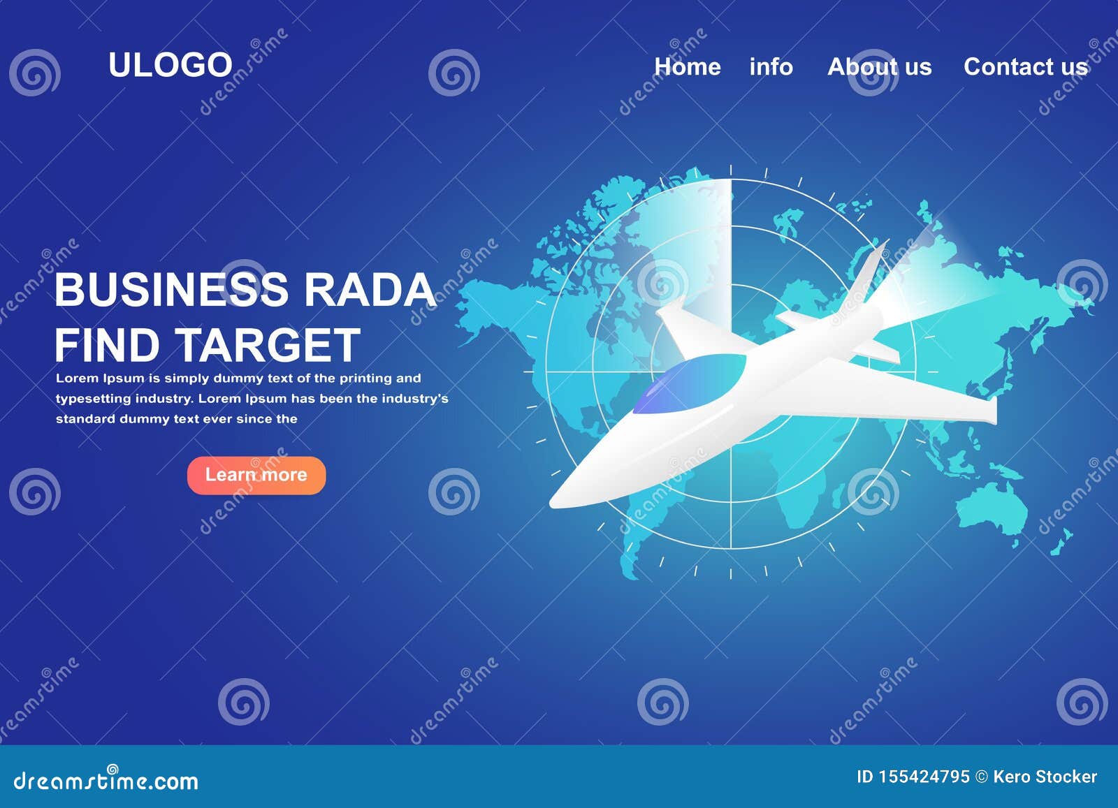 Isometric Jet or Aircraft with Radar and World Map. Business and ...