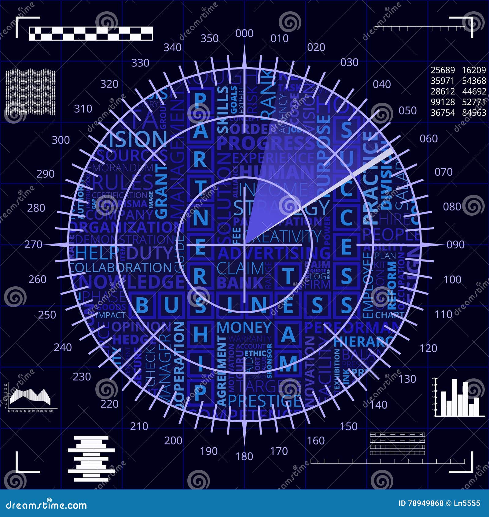 Business Radar Screen of Blue and White Shades Stock Vector ...